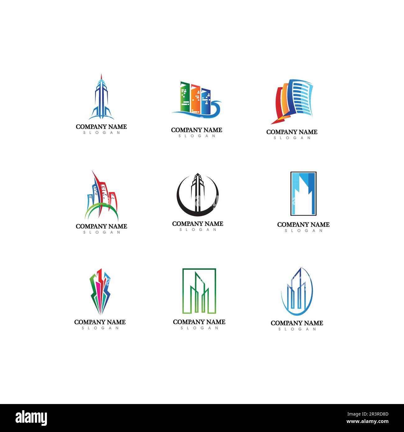 Real estate and home buildings vector logo icons template Stock Vector ...