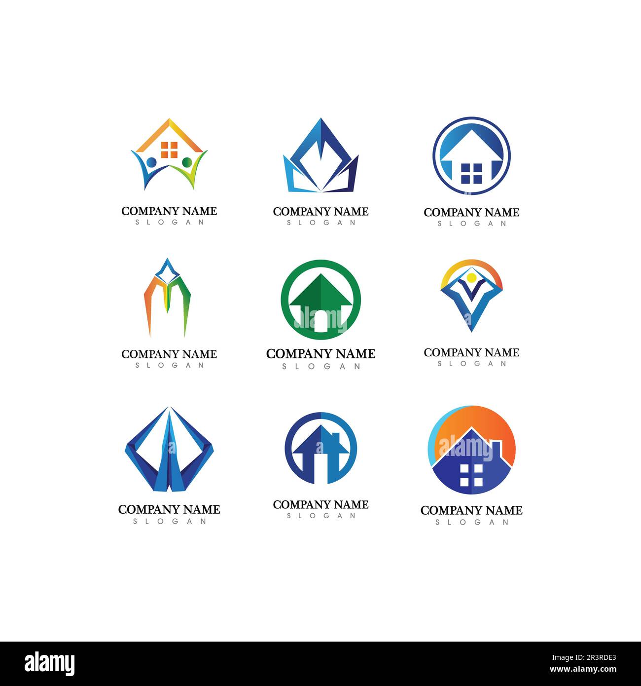 Real estate and home buildings vector logo icons template Stock Vector ...