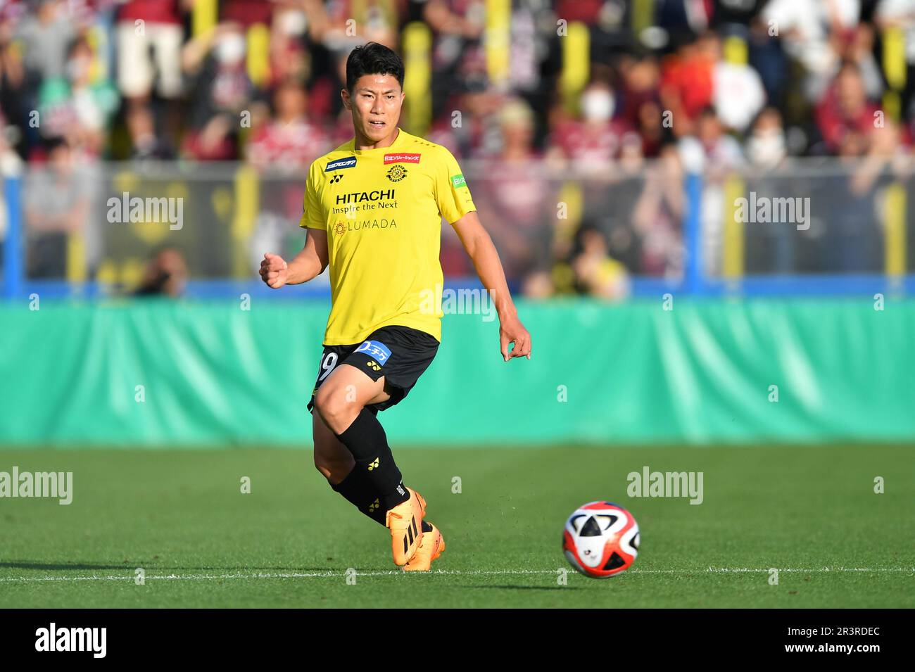Chiba, Japan. 20th May, 2023. Kashiwa Reysol's Mao Hosoya during the 2023 J1 League match ...