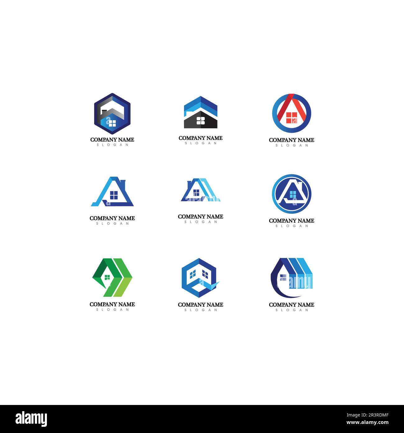 Real estate and home buildings vector logo icons template Stock Vector ...