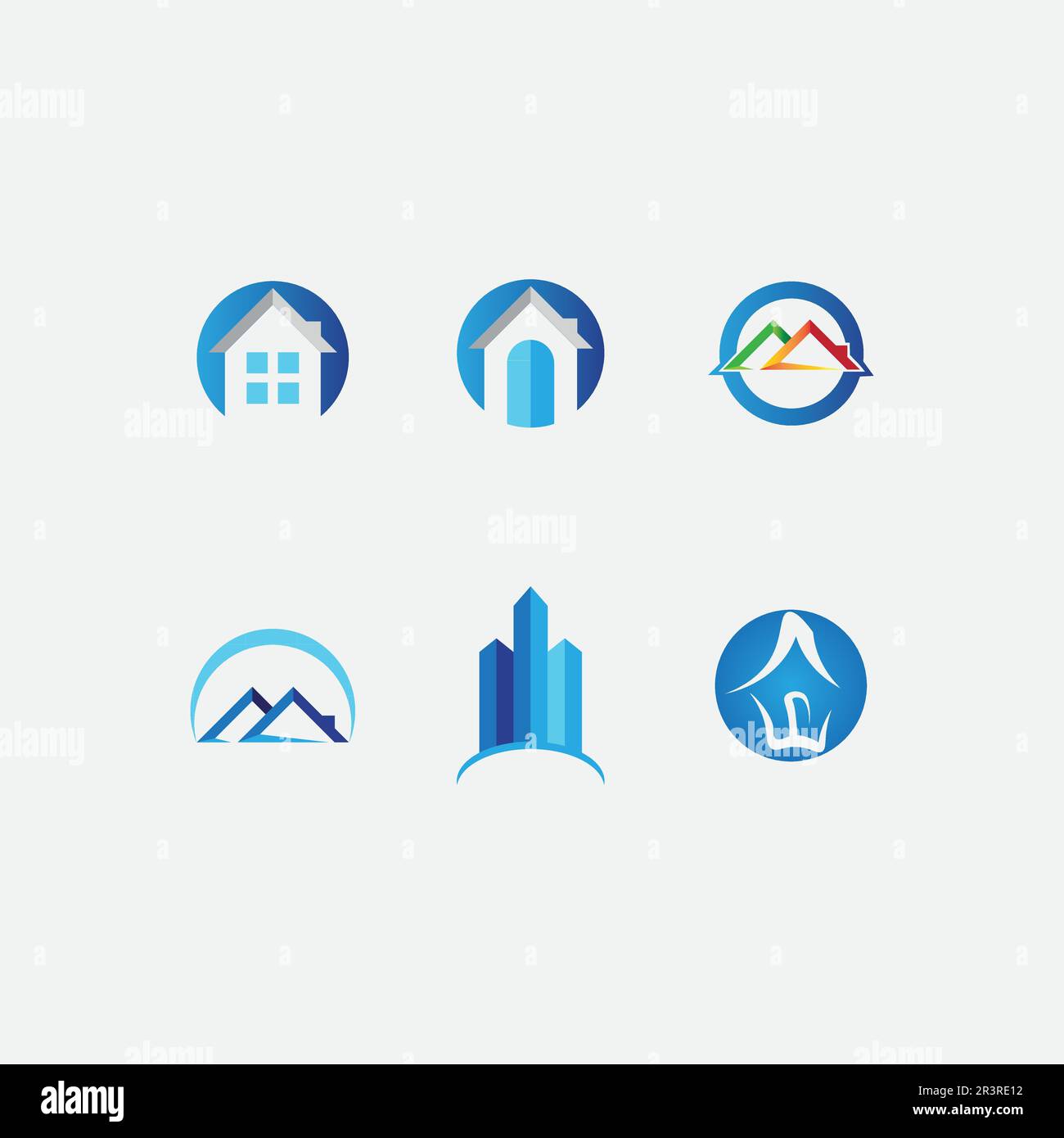 Real estate and home buildings vector logo icons template Stock Vector ...