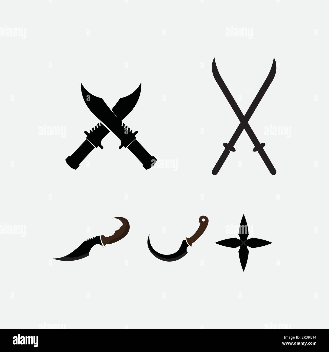 Very sharp kitchen knives illustration hi-res stock photography and ...