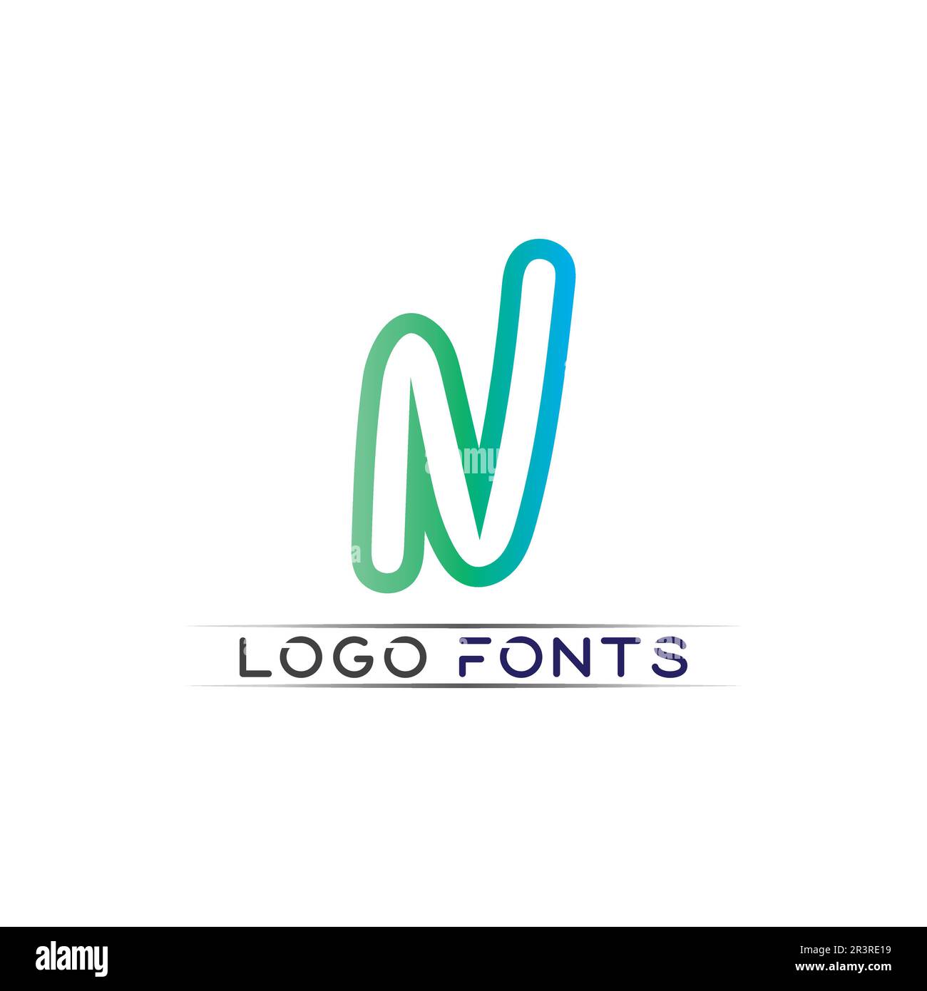 N logo font company logo business and letter initial N design vector ...
