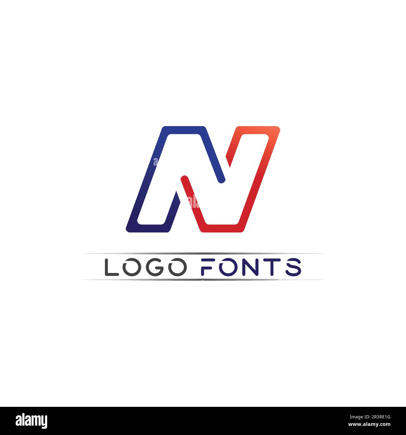 letter N and font Logo Template vector icon illustration design Stock ...