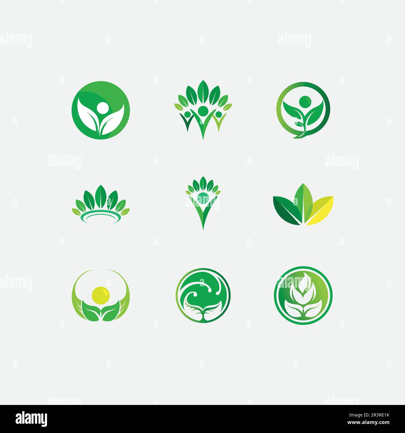 Logos of green Tree leaf ecology nature element vector Stock Vector ...