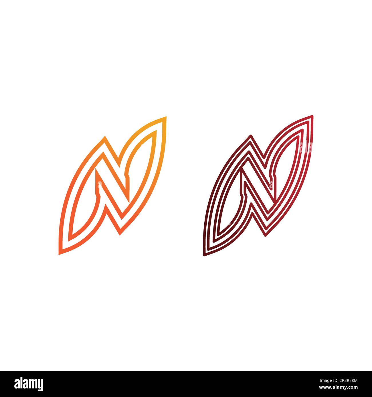 N logo font company logo business and letter initial N design vector ...