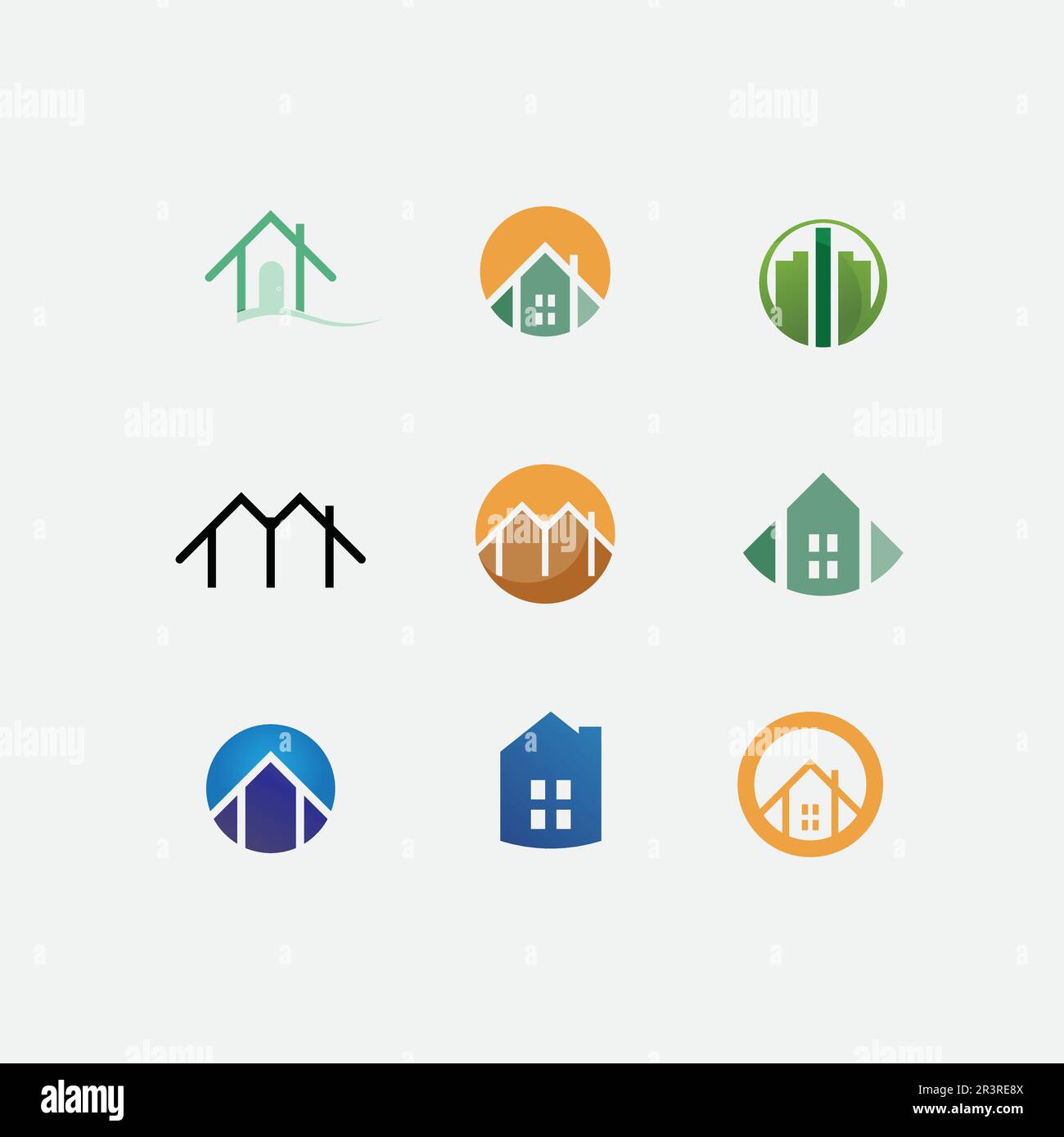 Real estate and home buildings vector logo icons template Stock Vector ...