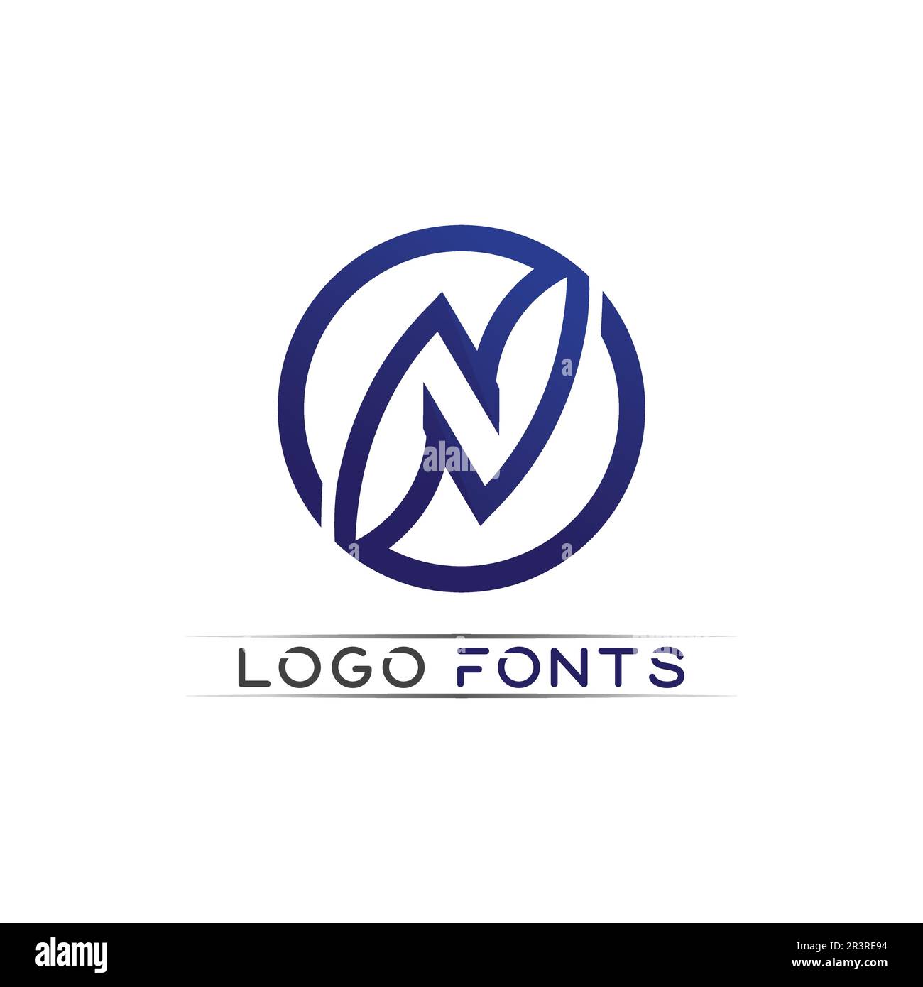 N logo font company logo business and letter initial N design vector ...