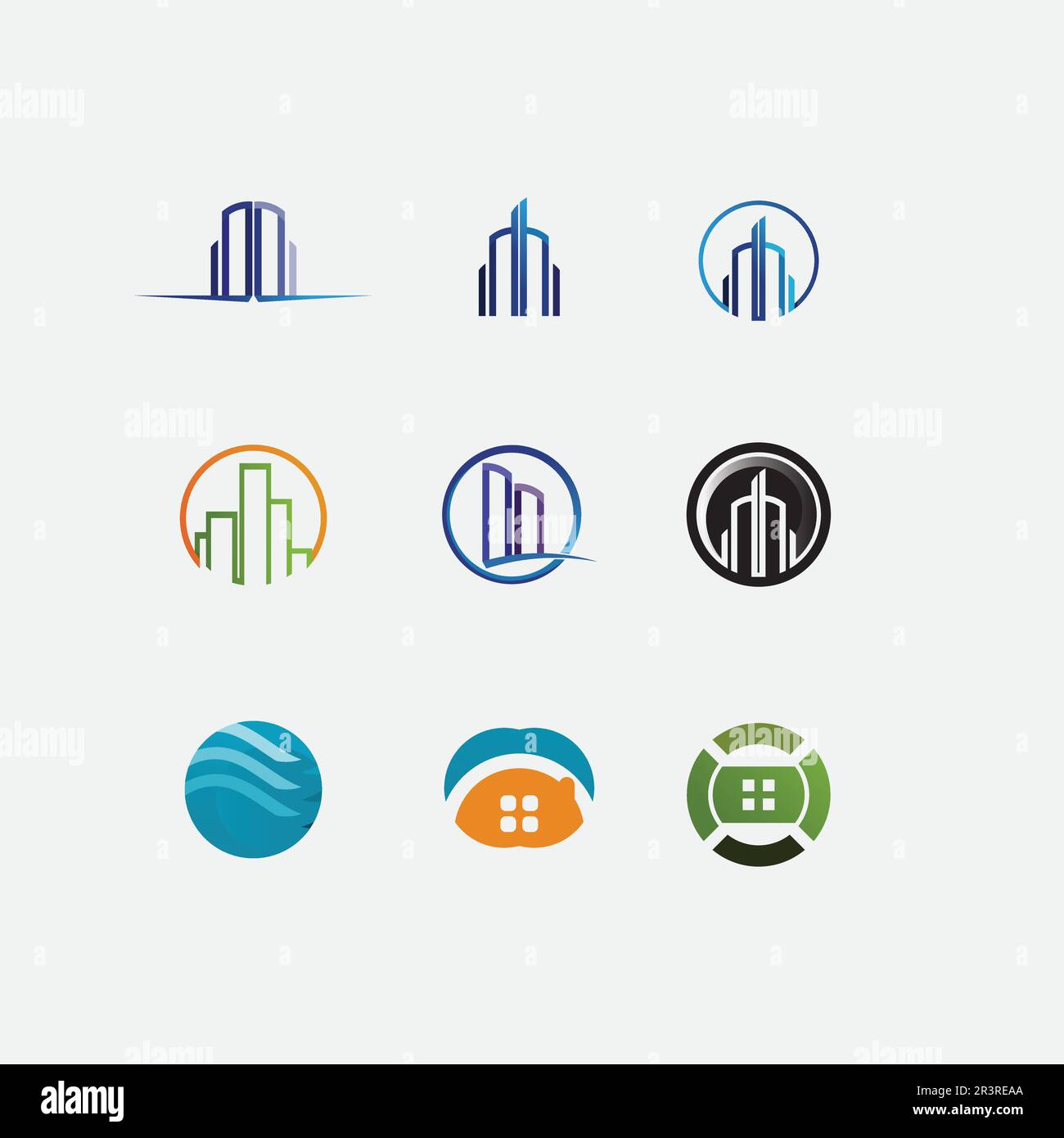 Real estate and home buildings vector logo icons template Stock Vector ...