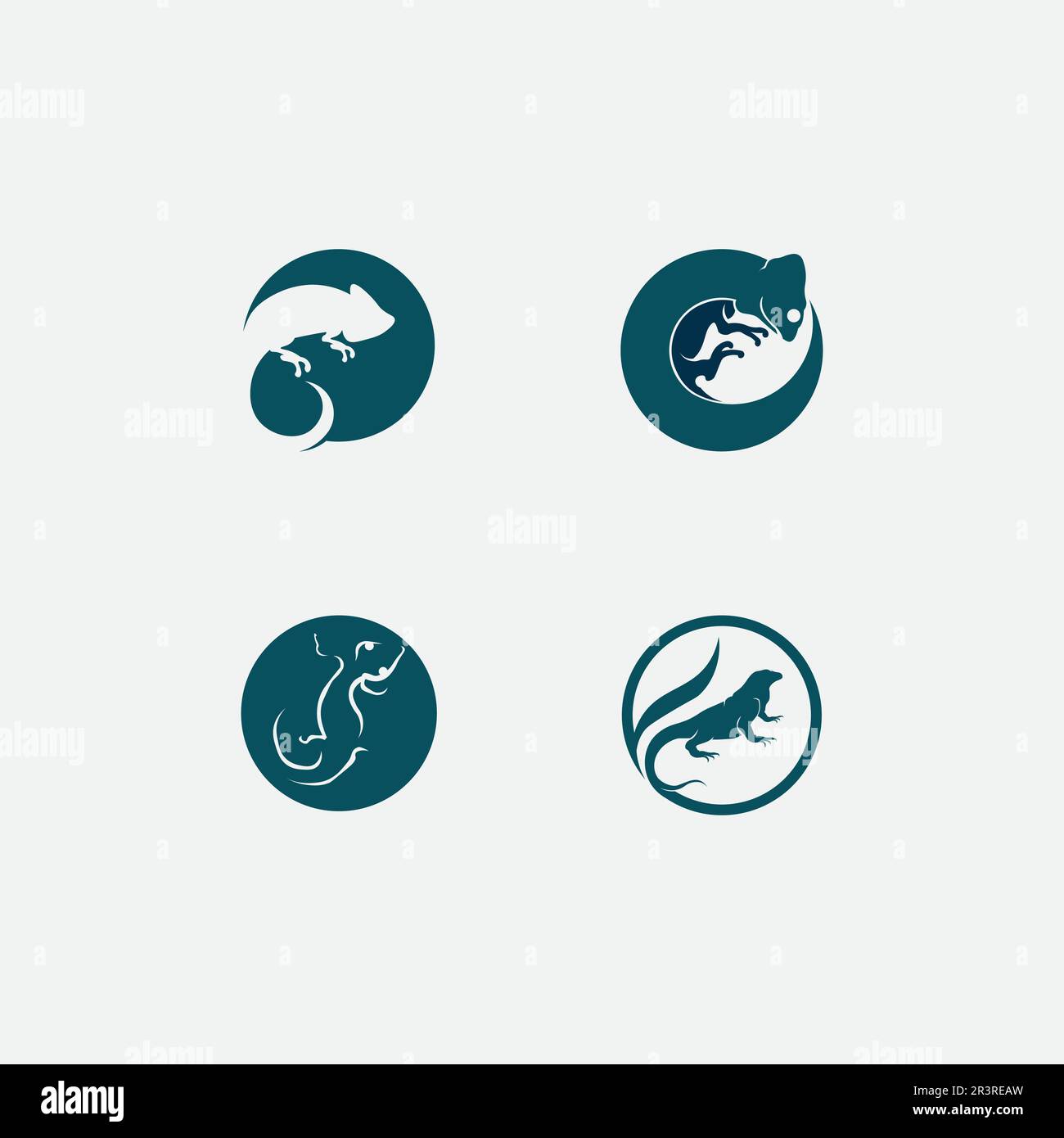 animal vector lizard salamander gecko crocodile and reptiles design ...