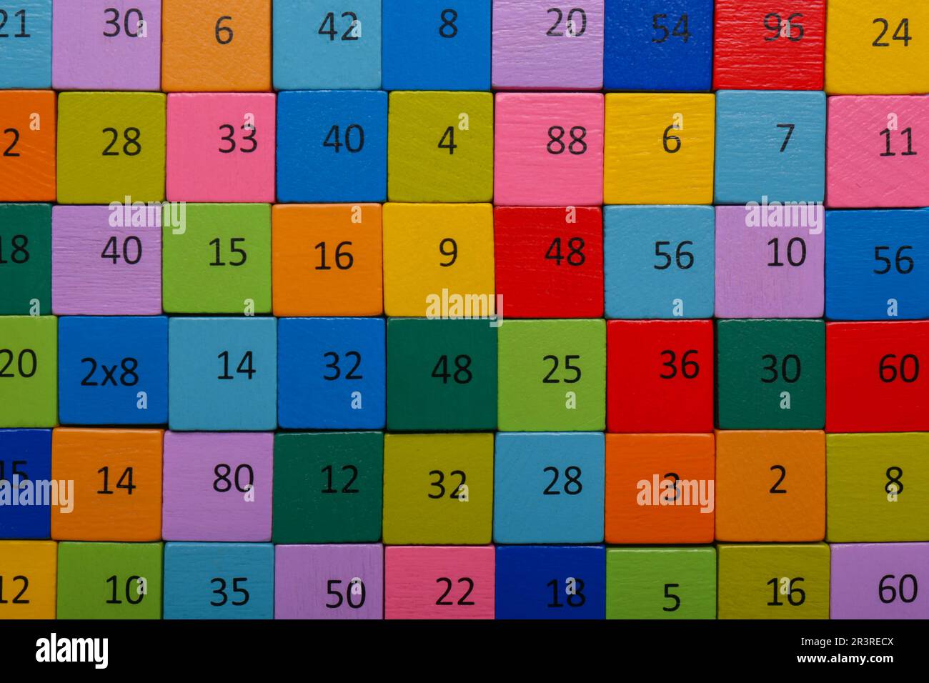 Wooden cubes different numbers hi-res stock photography and images - Alamy