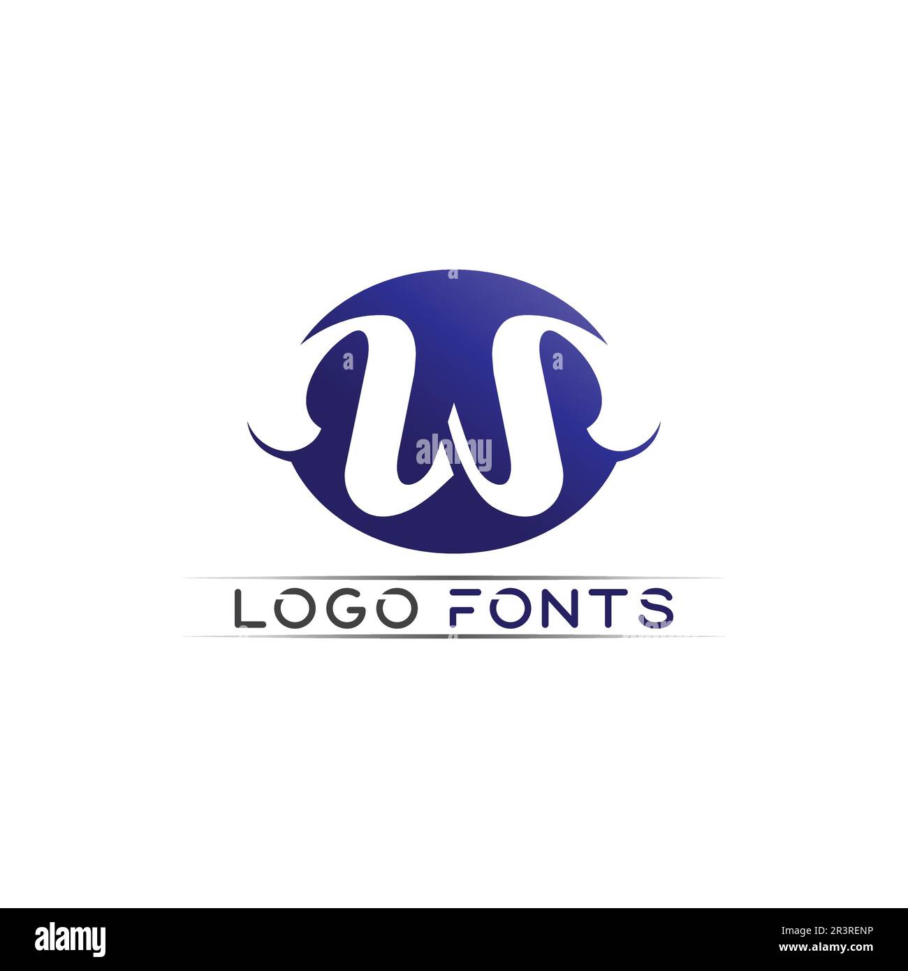 W Letter and font Logo Template vector illustration design Stock Vector ...