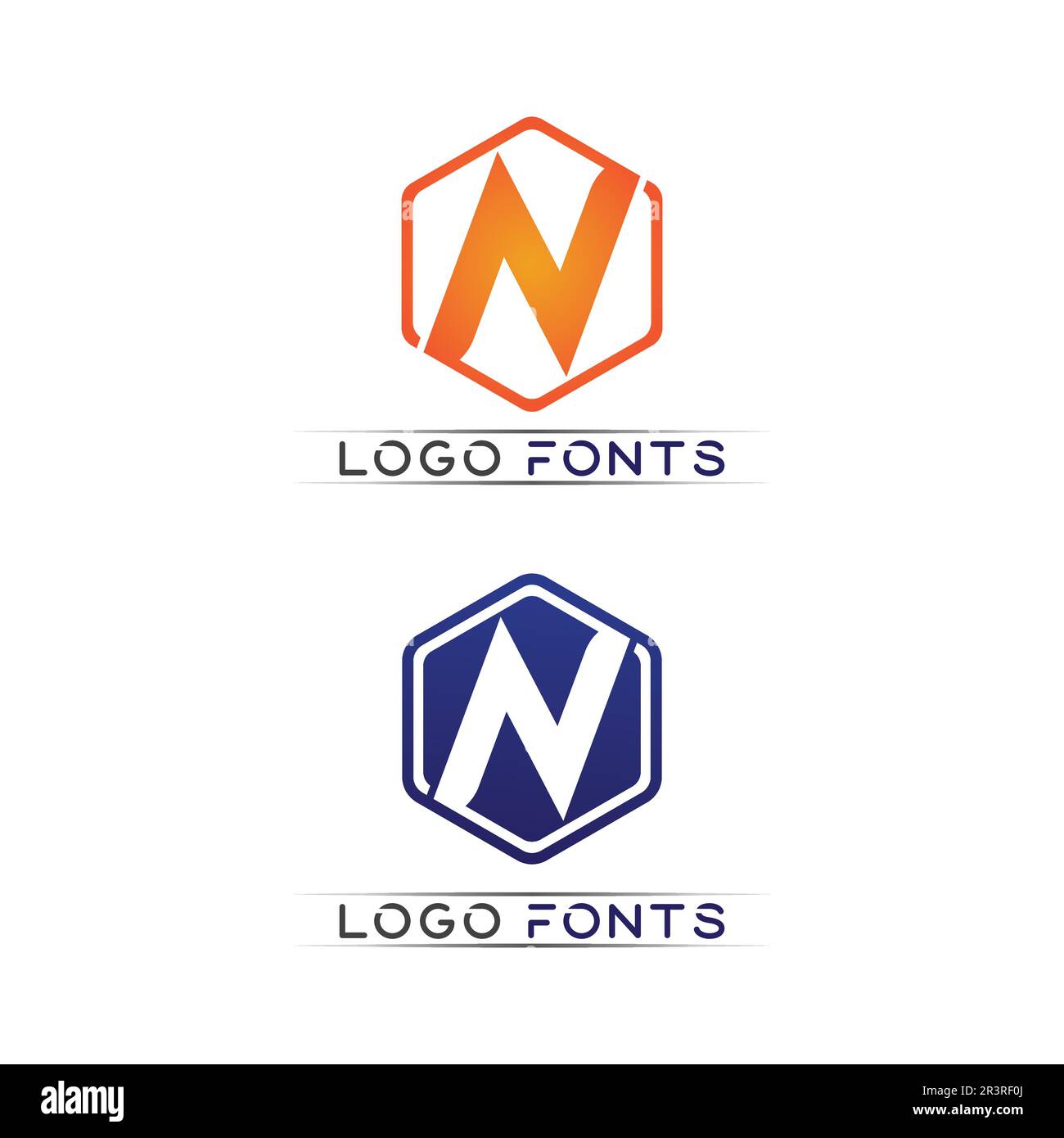 N logo font company logo business and letter initial N design vector ...