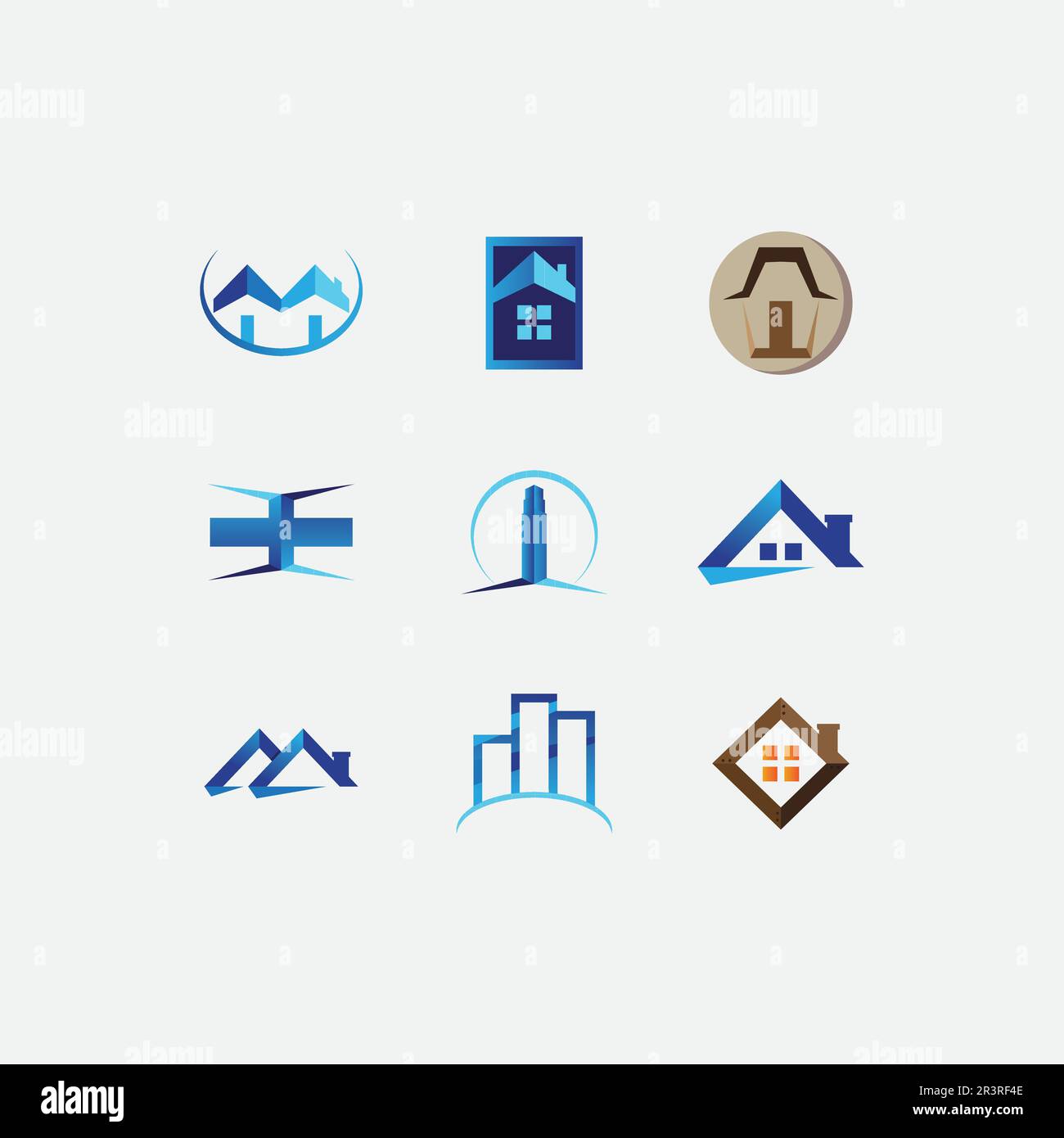 Real estate and home buildings vector logo icons template Stock Vector ...