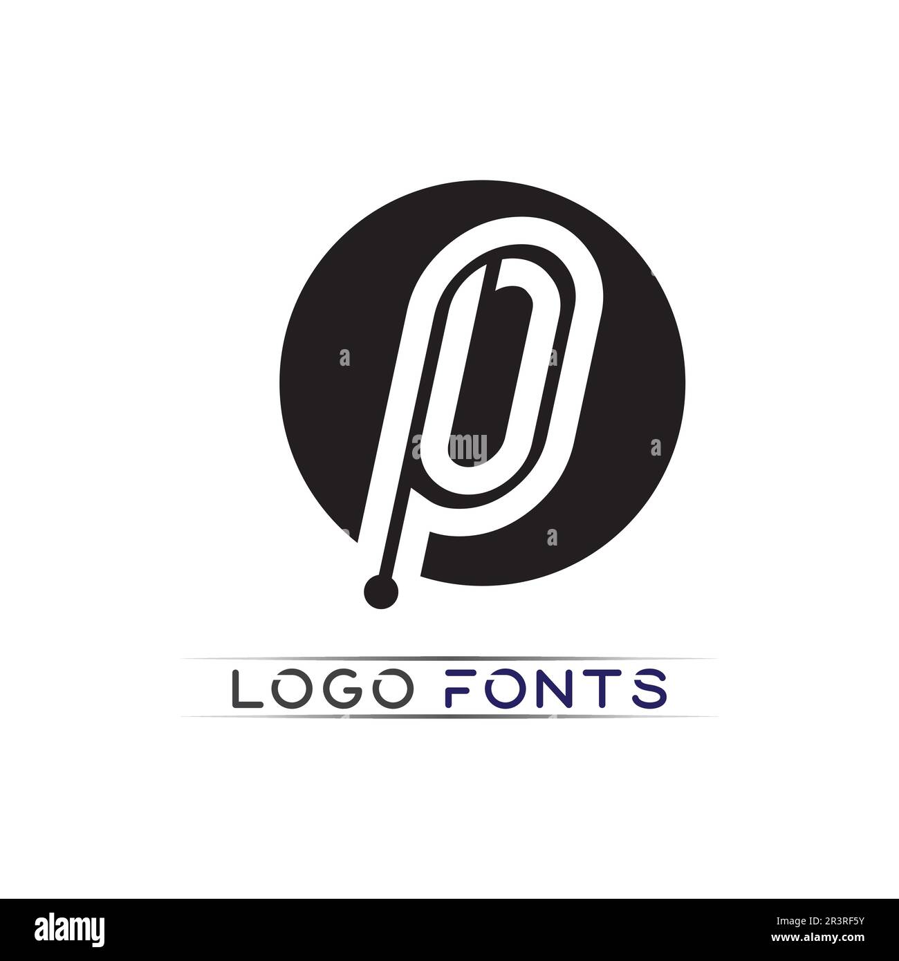 P letter and font logo P design vector business identity company Stock ...
