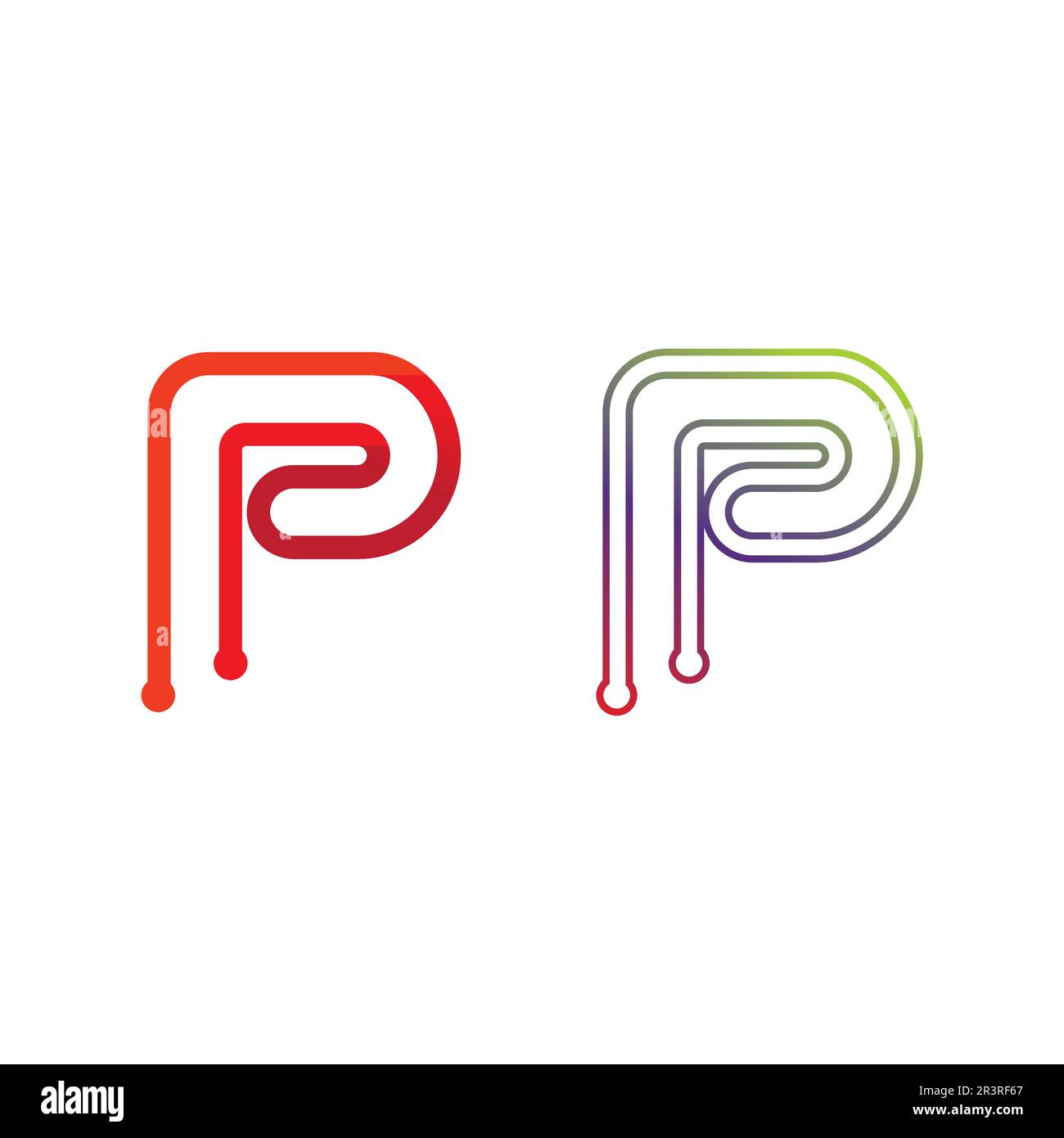 P letter and font logo P design vector business identity company Stock ...