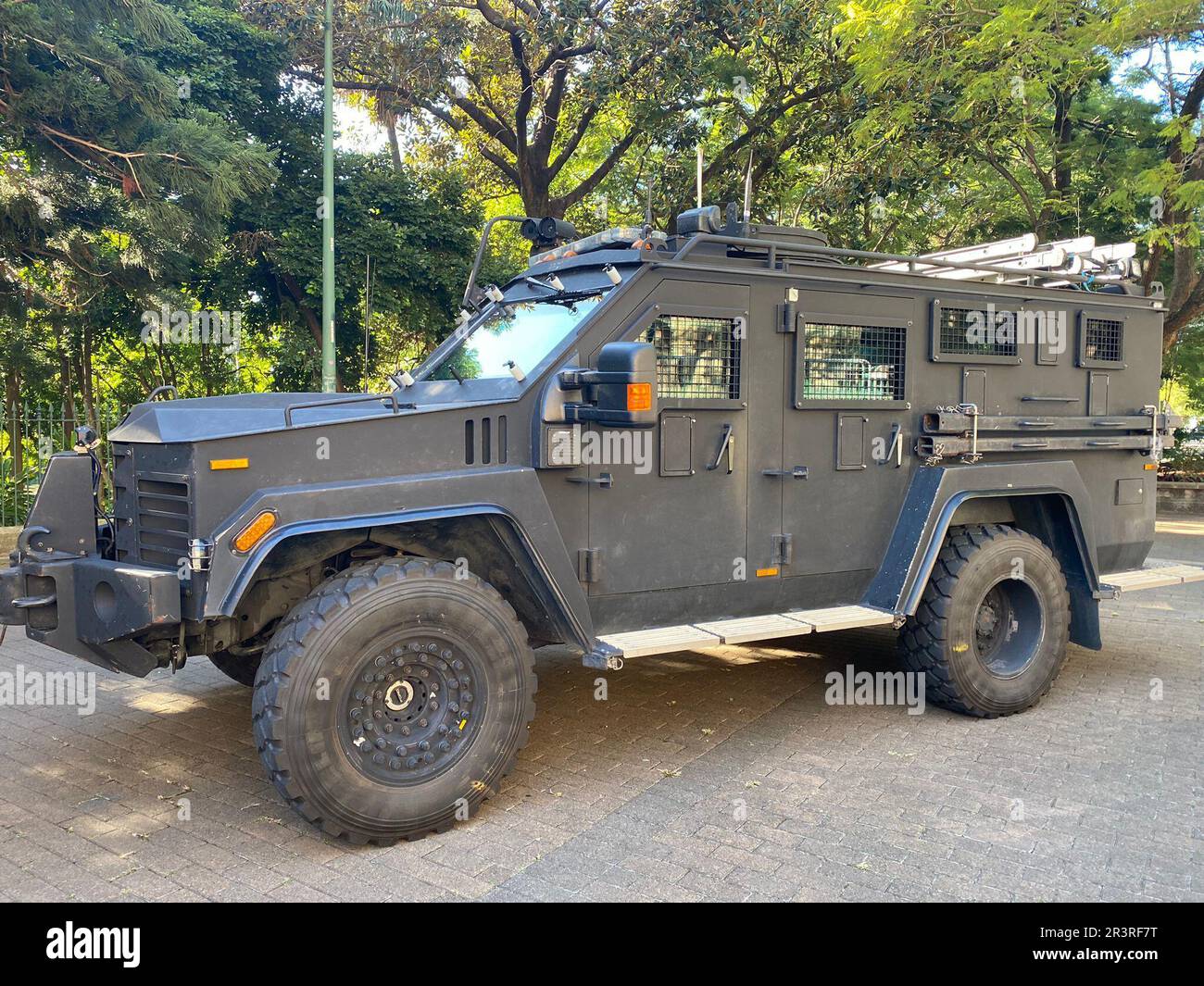One of Queensland's heavy armoured police vehicles already in use ...