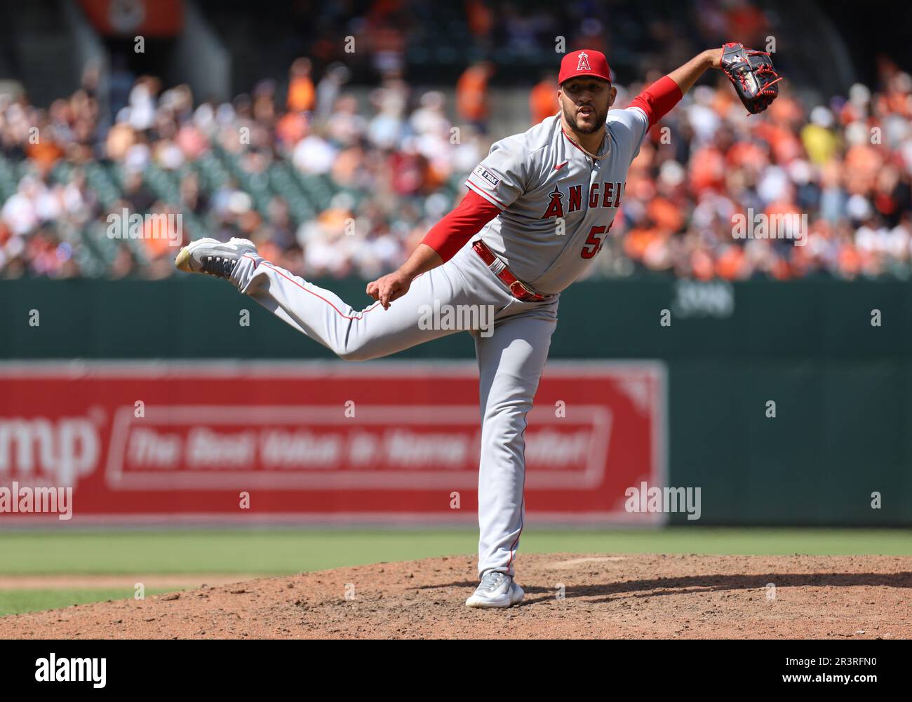 Baltimore, United States. 23rd May, 2023. Los Angeles Angels pitcher ...
