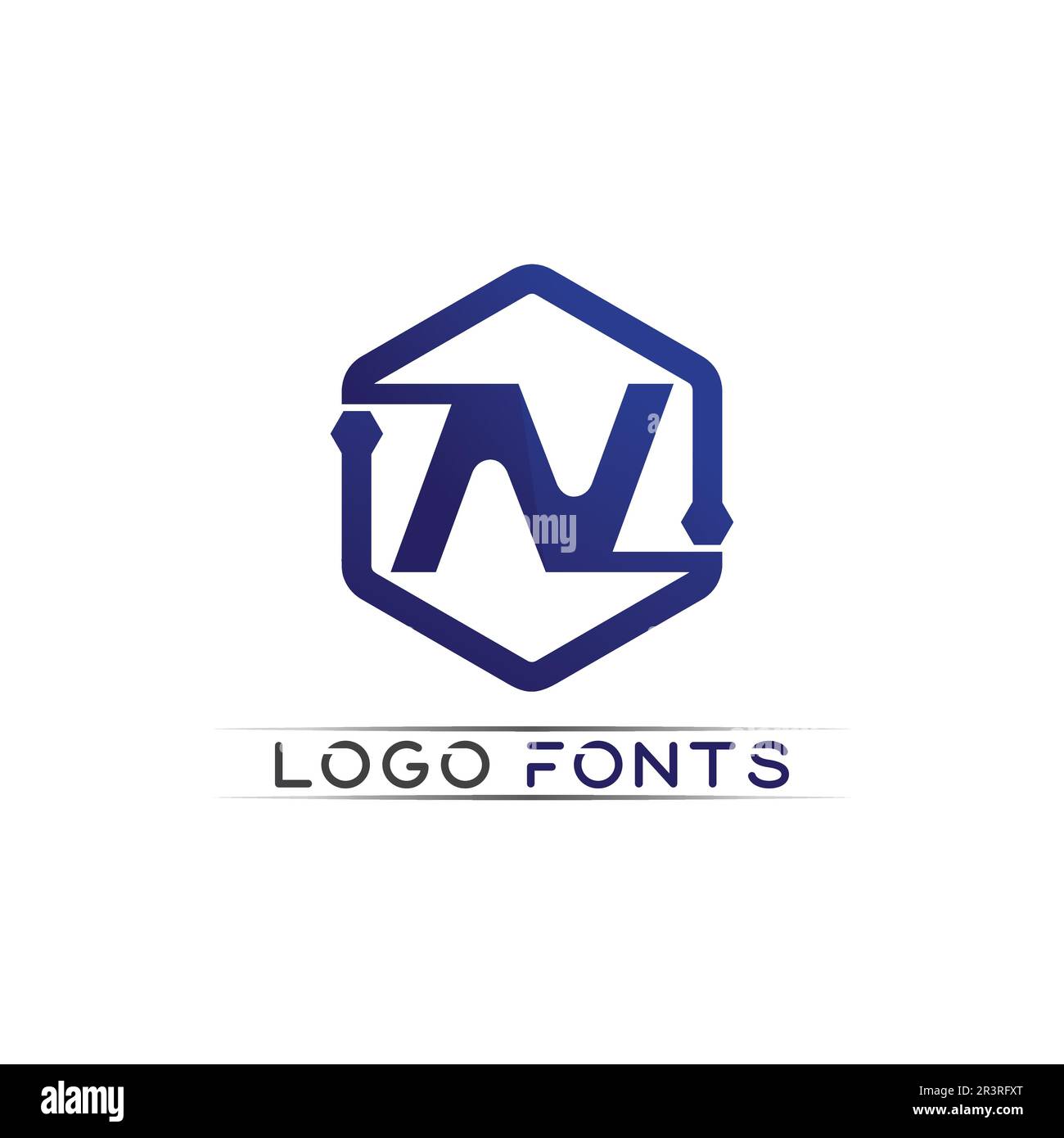 letter N and font Logo Template vector icon illustration design Stock ...