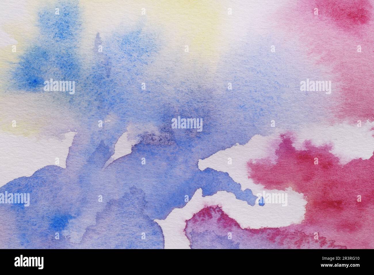 Abstract colorful watercolor painting as background, top view Stock ...