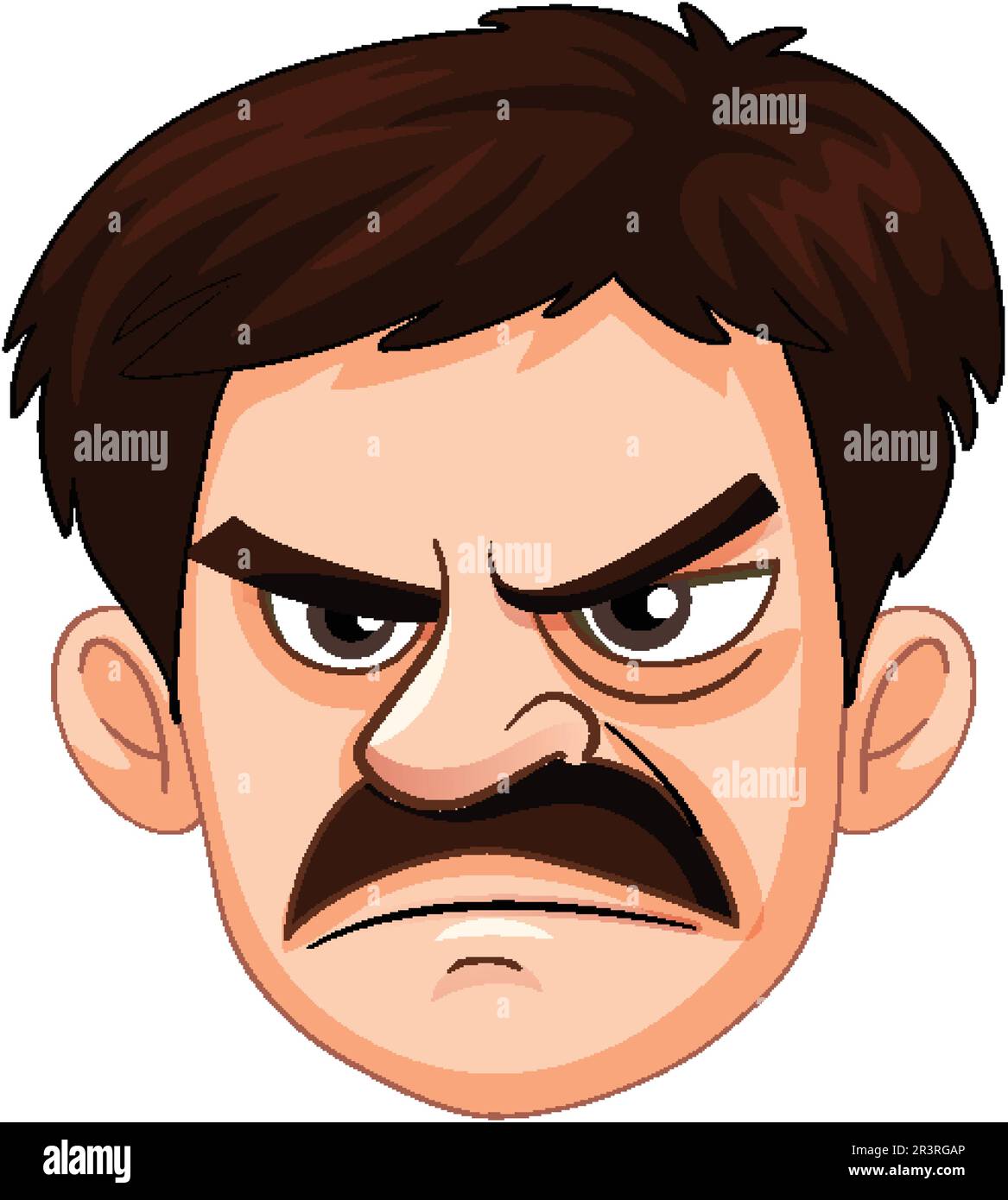 Adult Man with Grumpy Expression illustration Stock Vector Image & Art ...