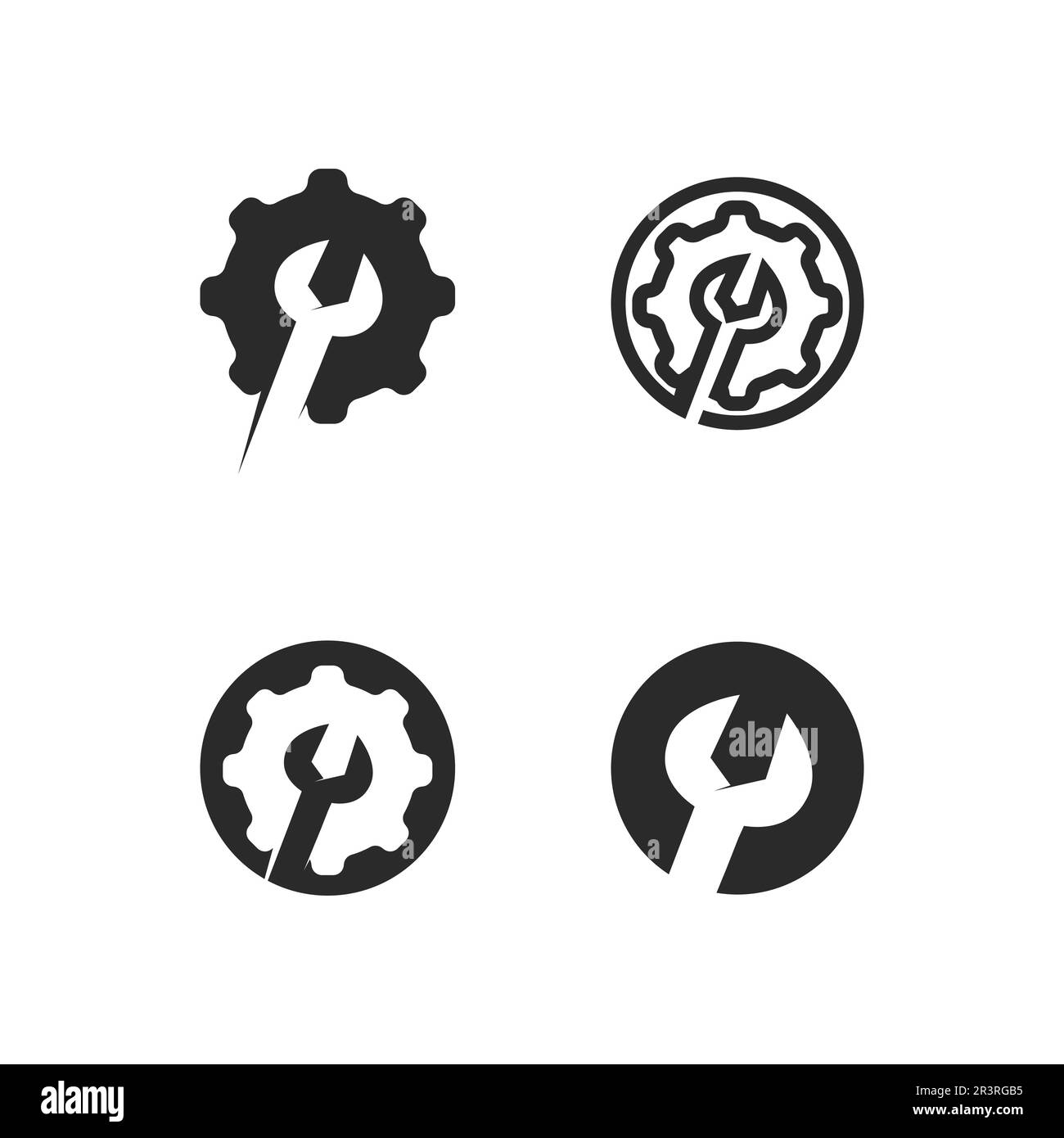 Icon vector gear circle Black and White Stock Photos & Images - Alamy