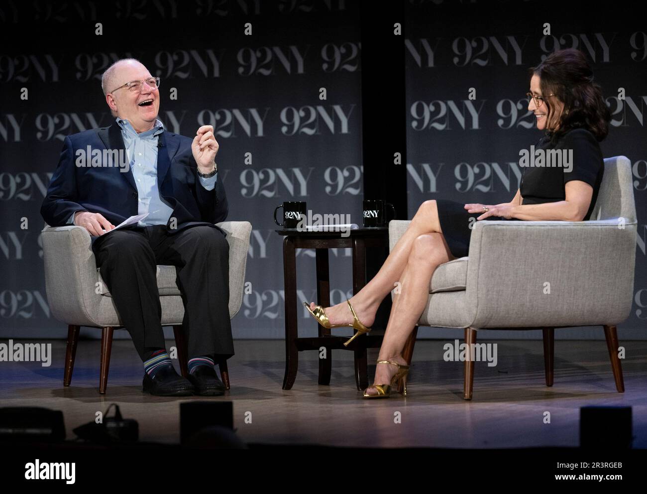 Frank Rich in conversation with Julia Louis-Dreyfus at the 92nd Street ...