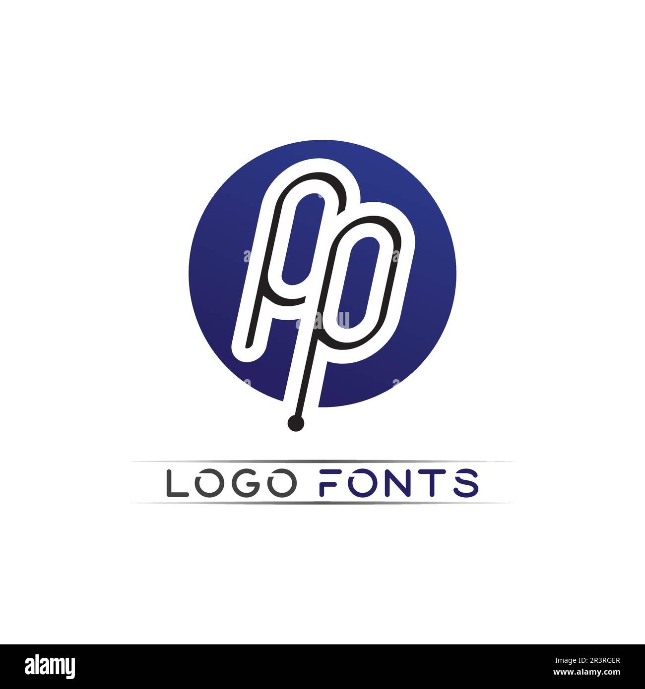 P letter and font logo P design vector business identity company Stock ...