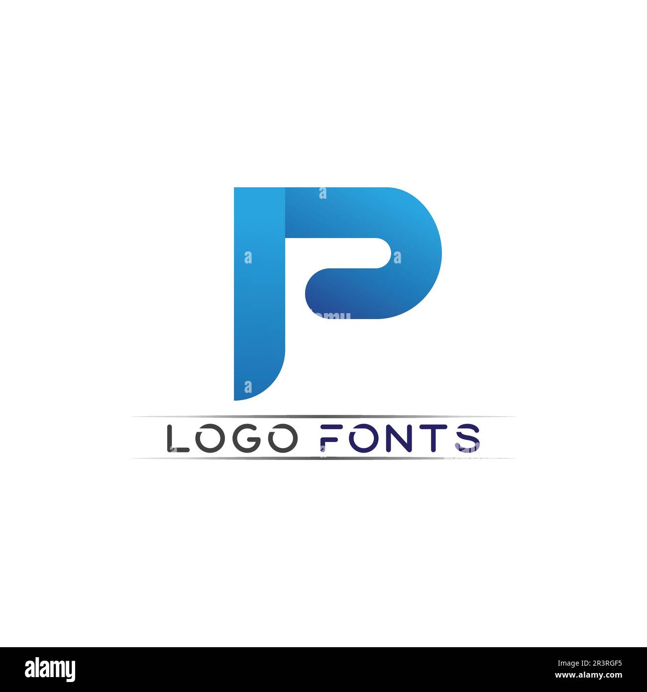 P letter and font logo P design vector business identity company Stock ...