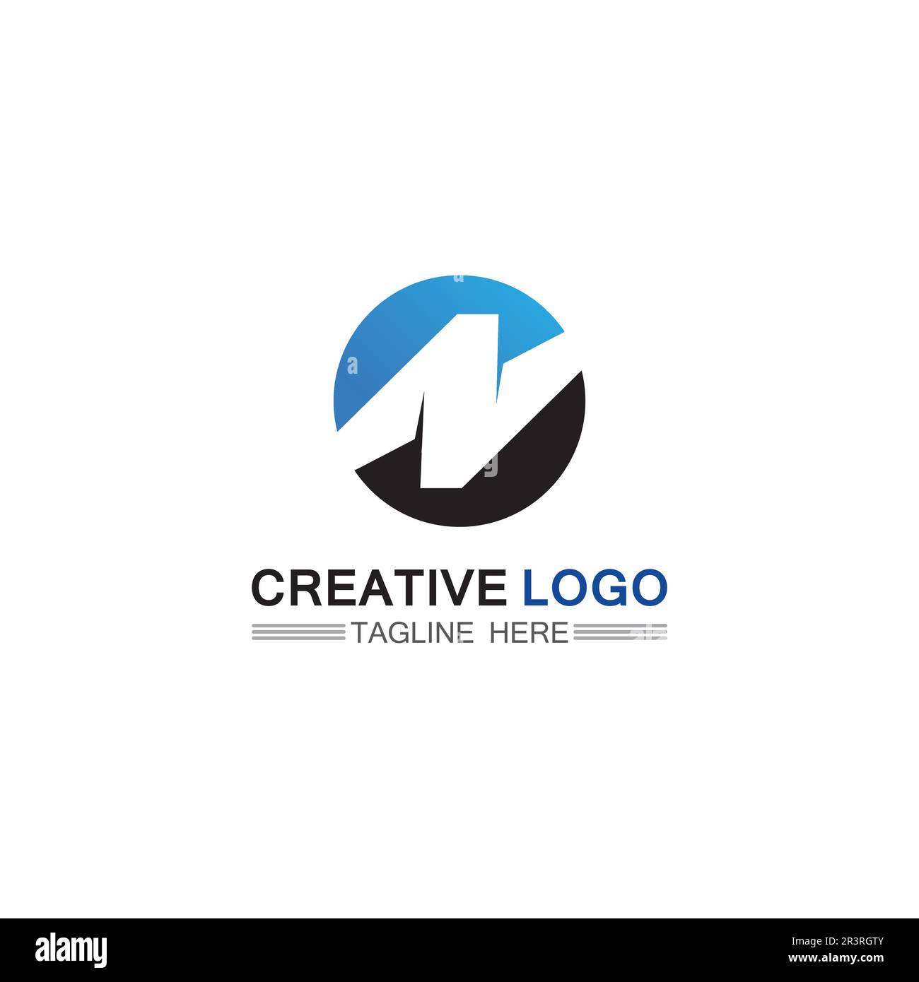 N logo font company logo business and letter initial N design vector ...