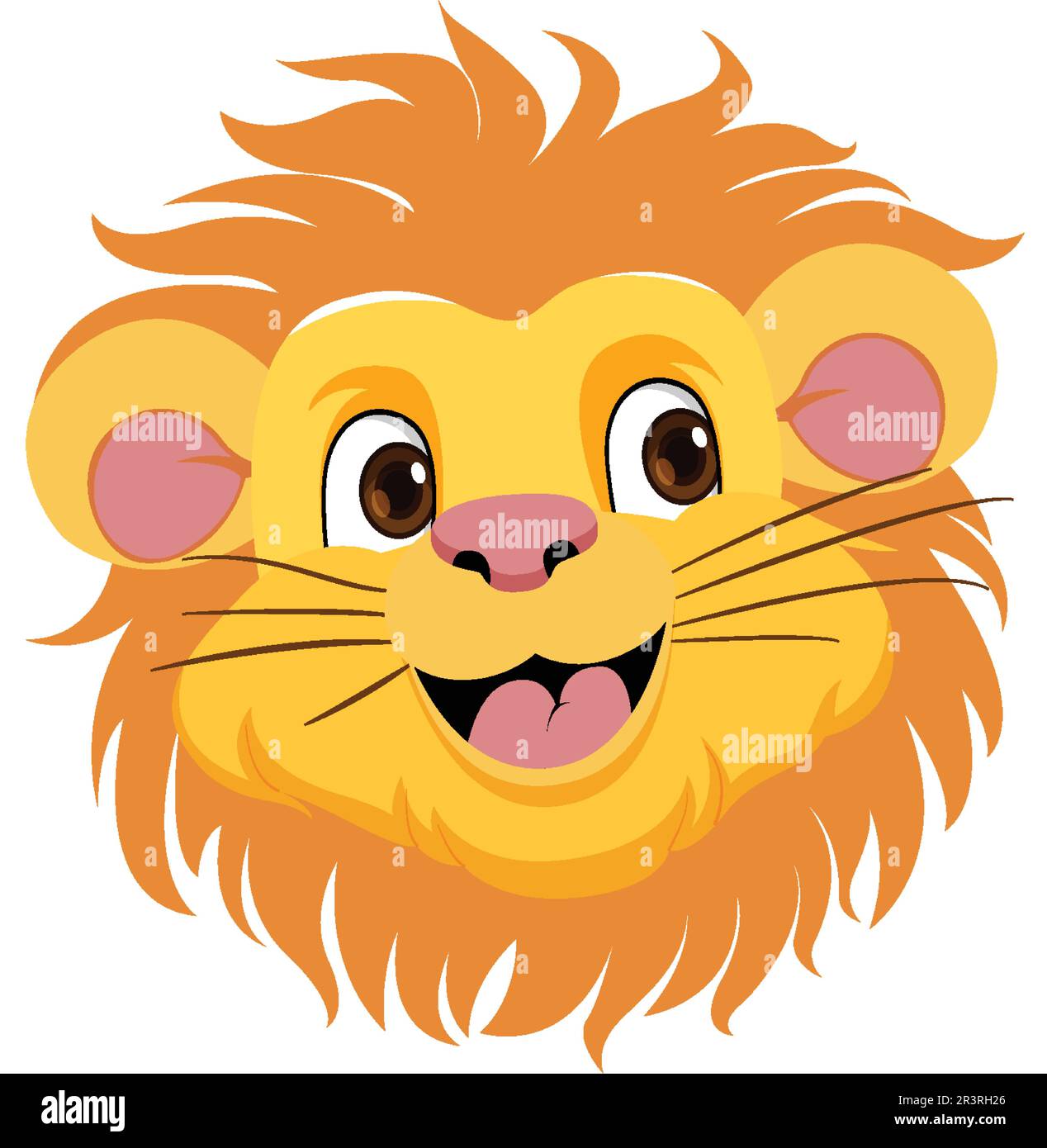 Cute lion cartoon character illustration Stock Vector Image & Art - Alamy