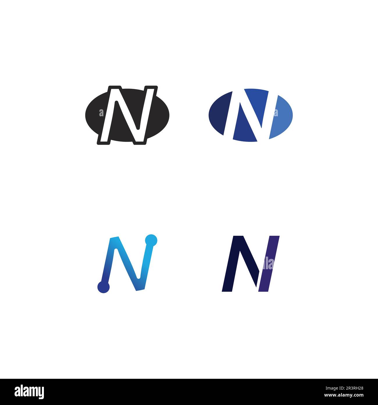 N logo font company logo business and letter initial N design vector ...