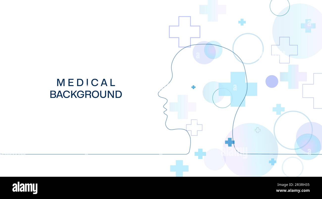 Medical molecular background with medical elements, cardiogram ...