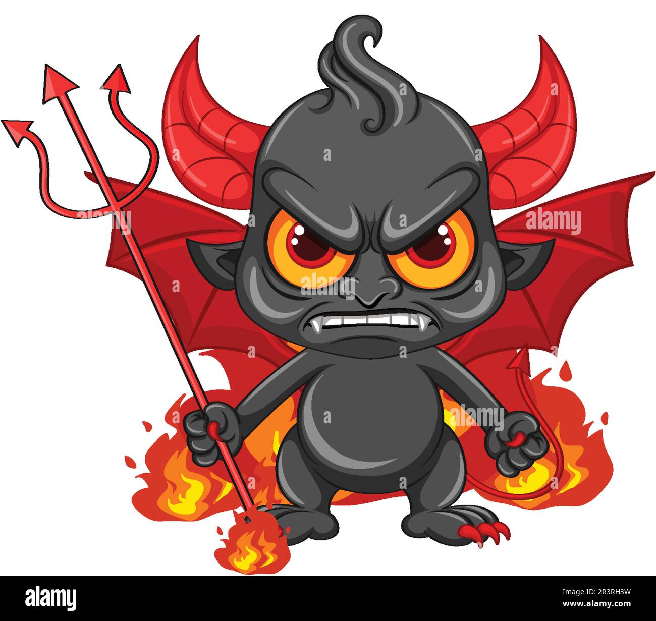 Angry devil cartoon character illustration Stock Vector Image & Art - Alamy