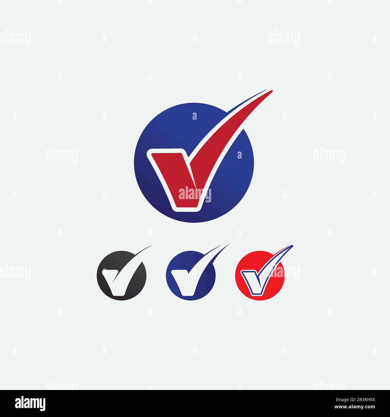 Checklist check mark logo vector or icon. Tick symbol in green color ...