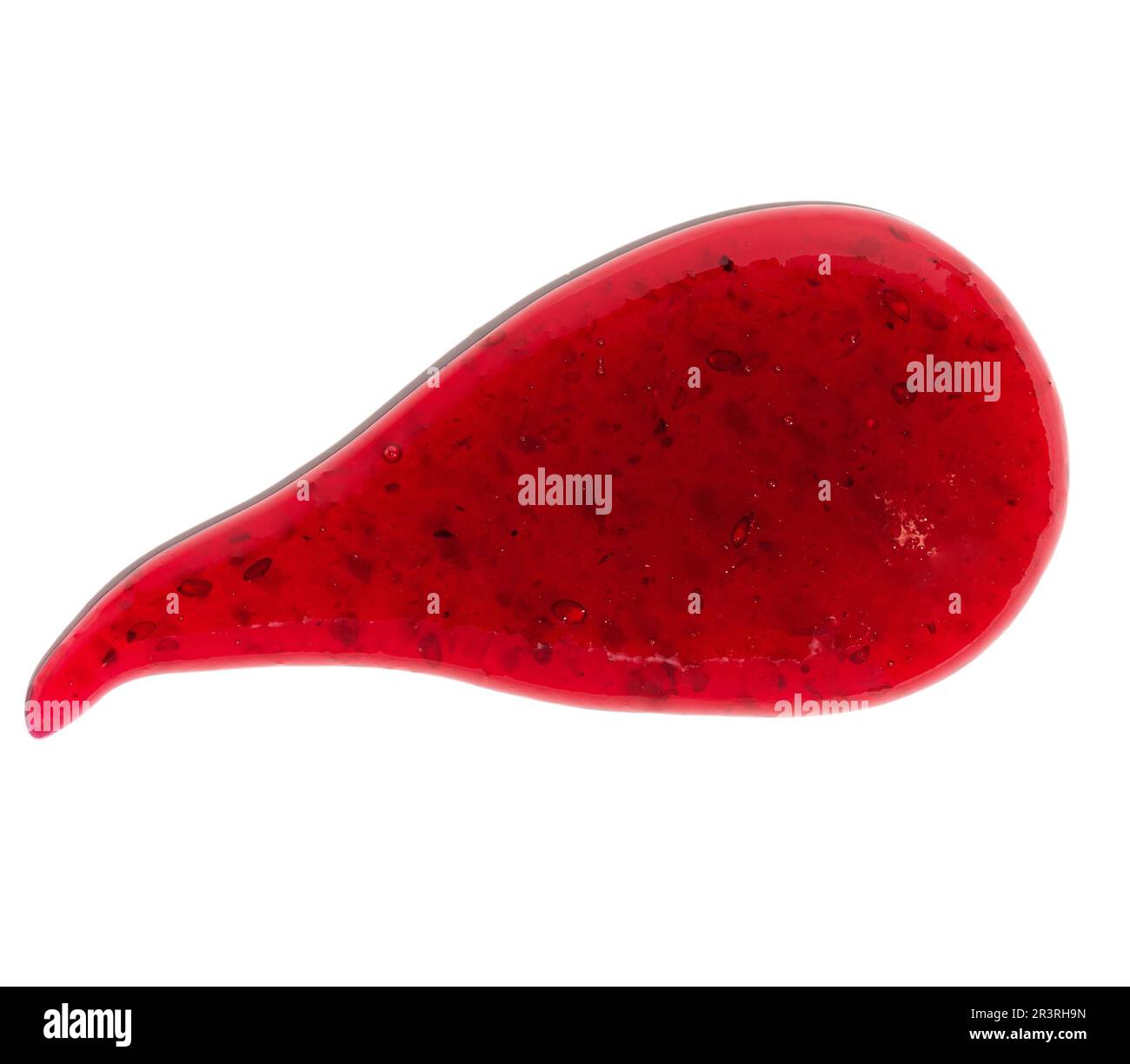 Red blob of blueberry jam isolated on white background Stock Photo - Alamy