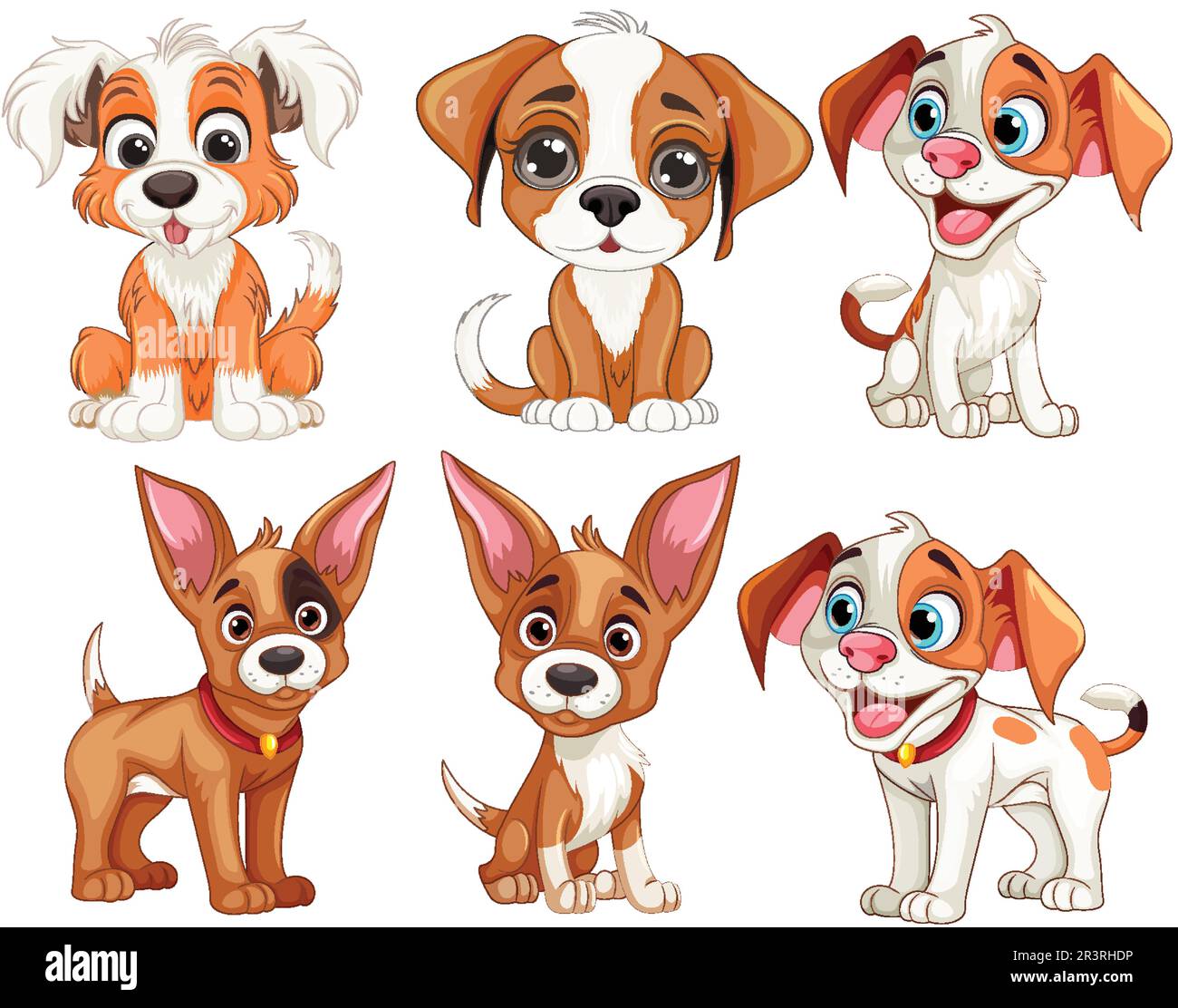 Diverse Dogs Characters Collection illustration Stock Vector Image ...