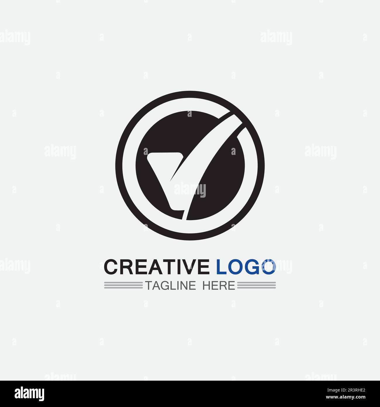 Checklist check mark logo vector or icon. Tick symbol in green color ...