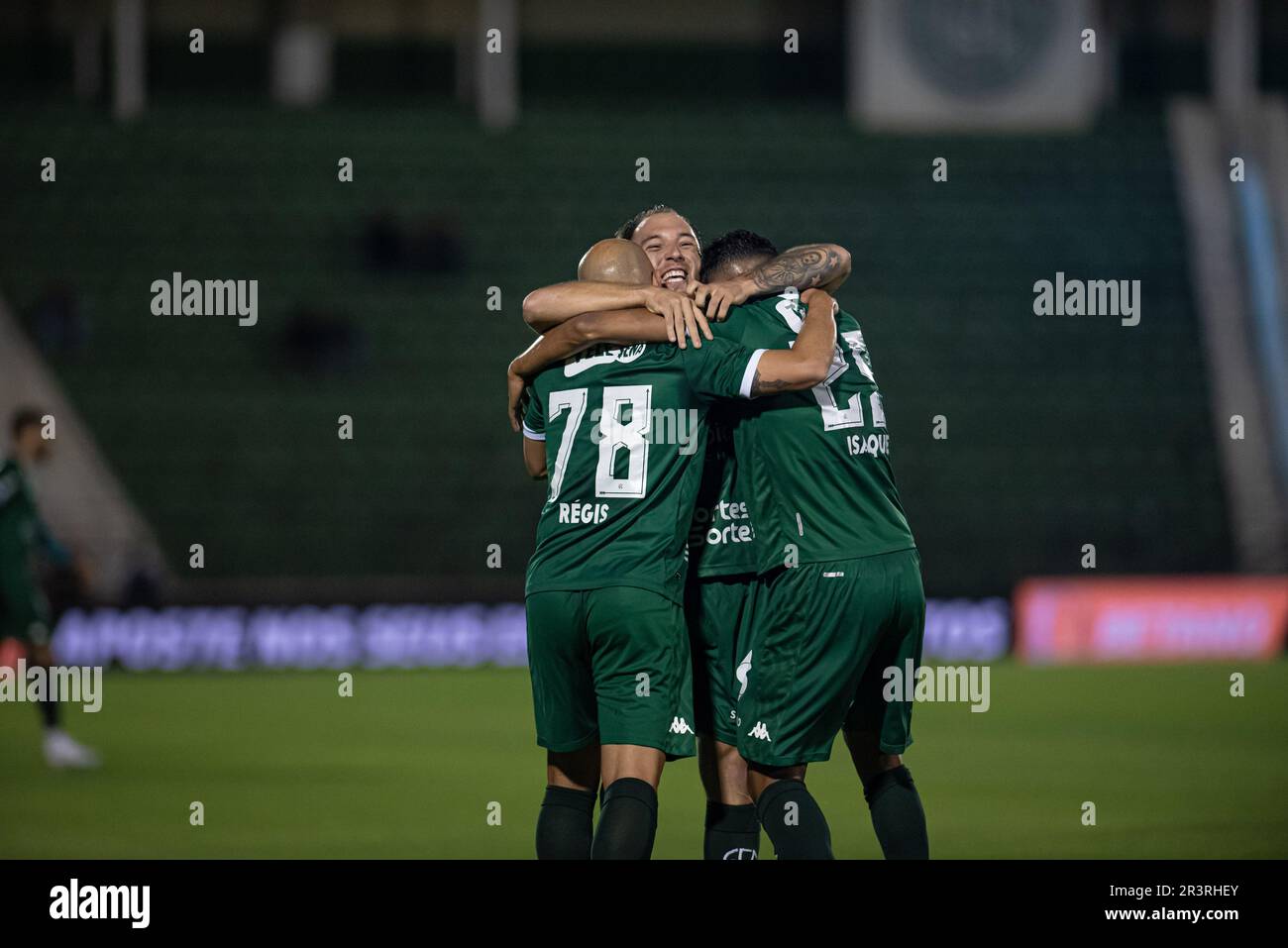 Campinas, Brazil. 24th May, 2023. Isaque celebrates his 1st goal in the ...