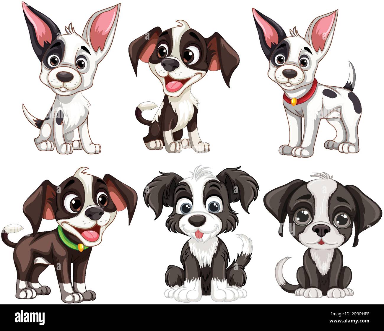 Diverse Dogs Characters Collection illustration Stock Vector Image ...