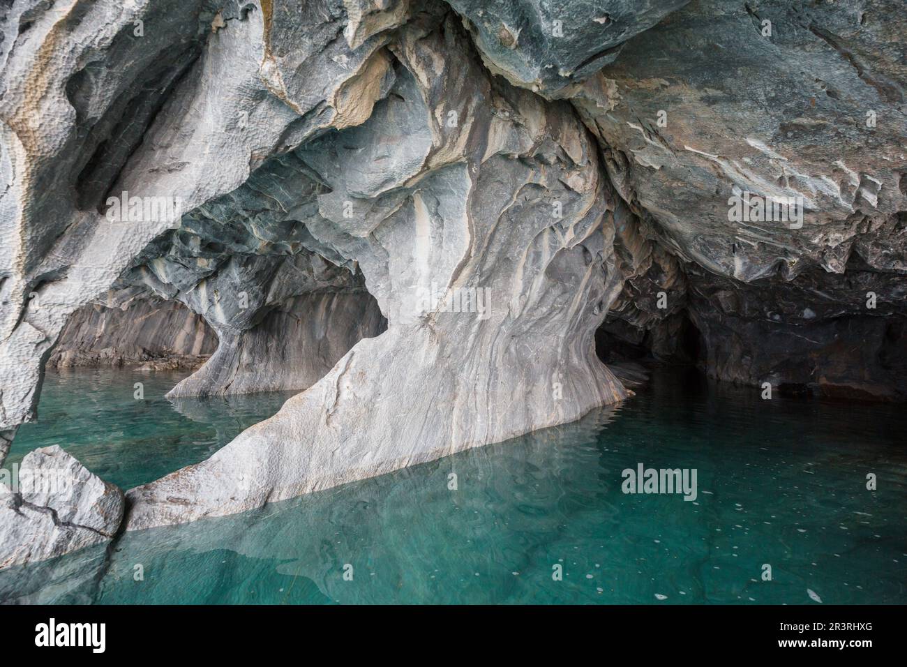 Patagonia marble cave boat hi-res stock photography and images - Alamy