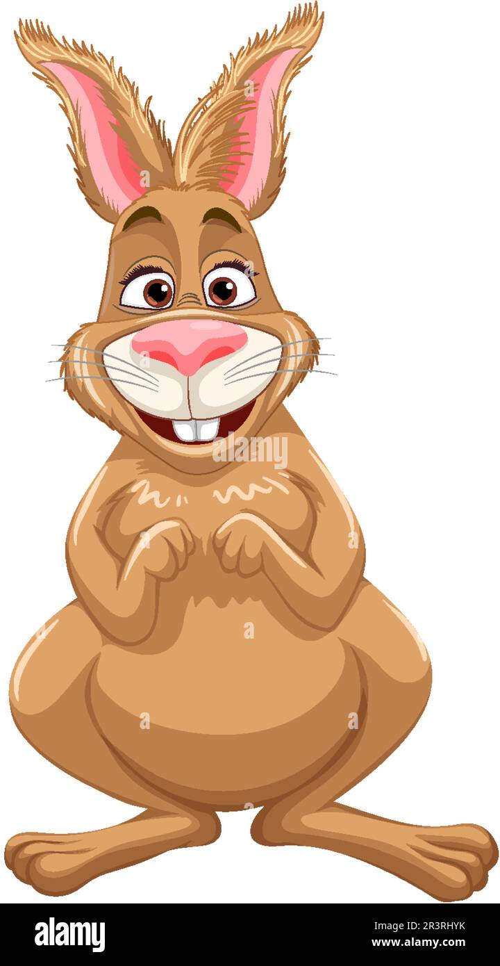 Cute rabbit cartoon character illustration Stock Vector Image & Art - Alamy