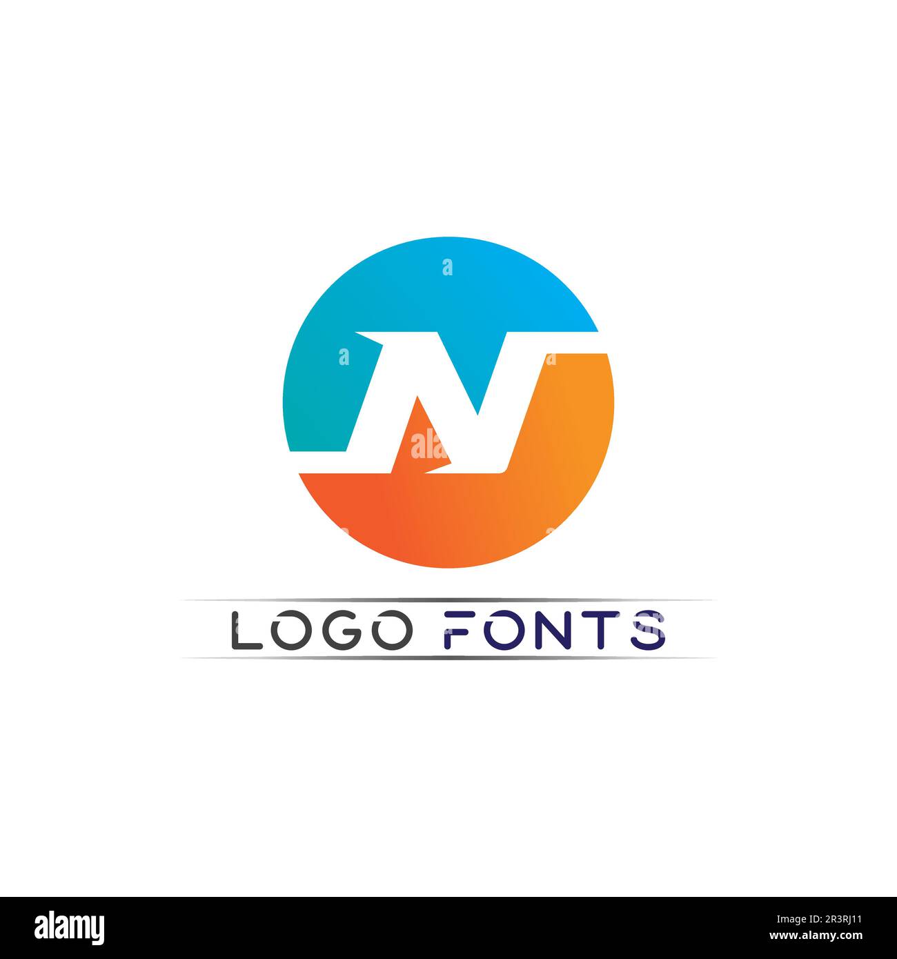 N logo font company logo business and letter initial N design vector ...
