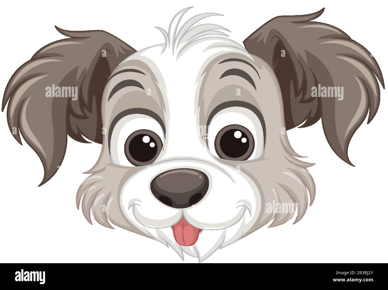 Cute dog face cartoon isolated illustration Stock Vector Image & Art ...