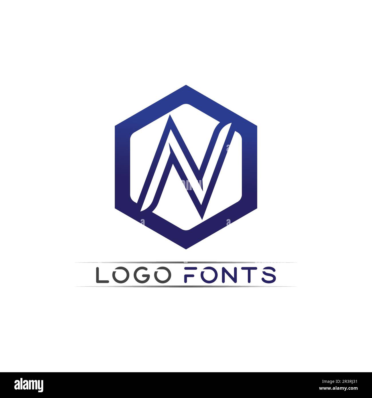 N logo font company logo business and letter initial N design vector ...