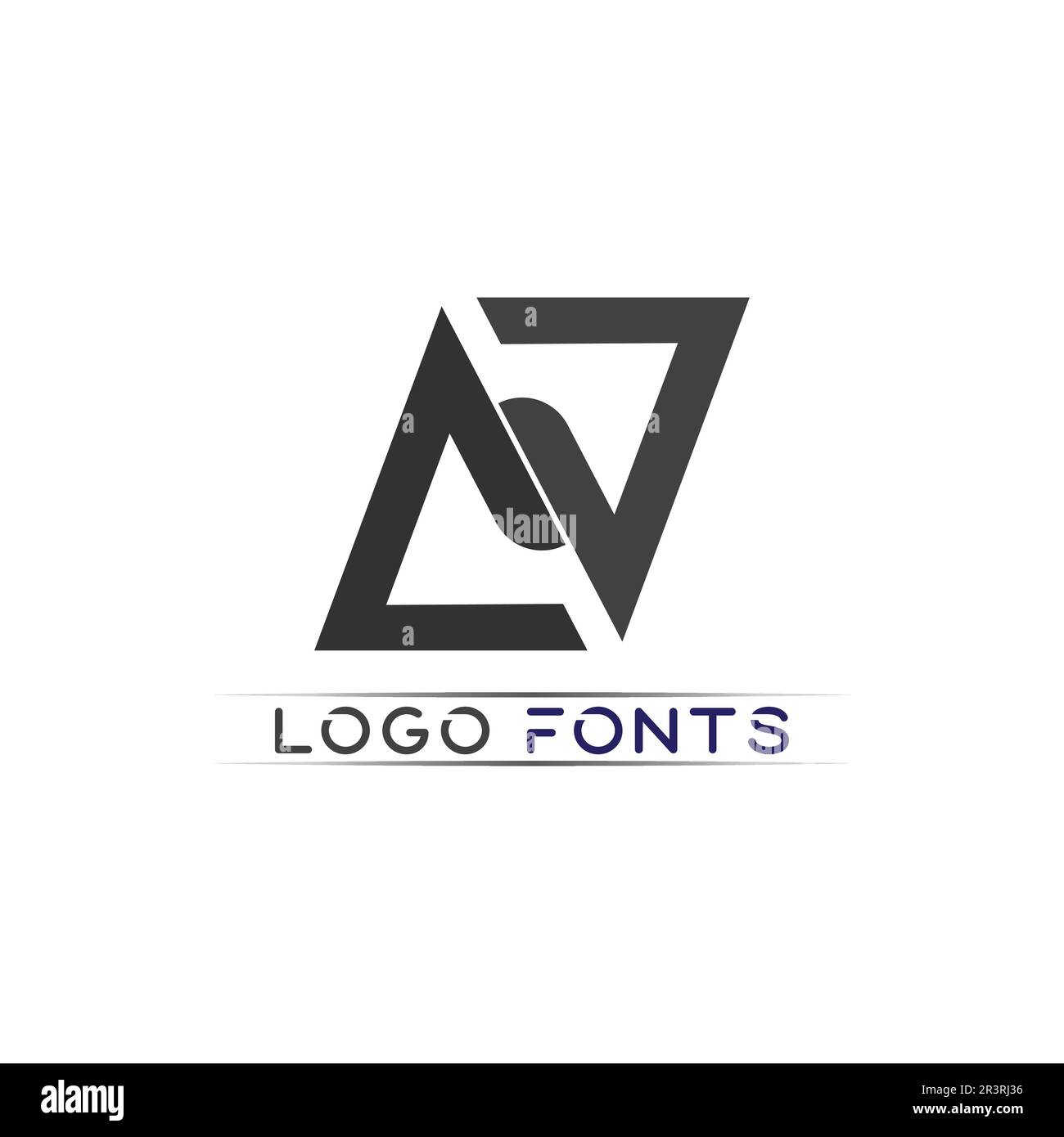 N logo font company logo business and letter initial N design vector ...