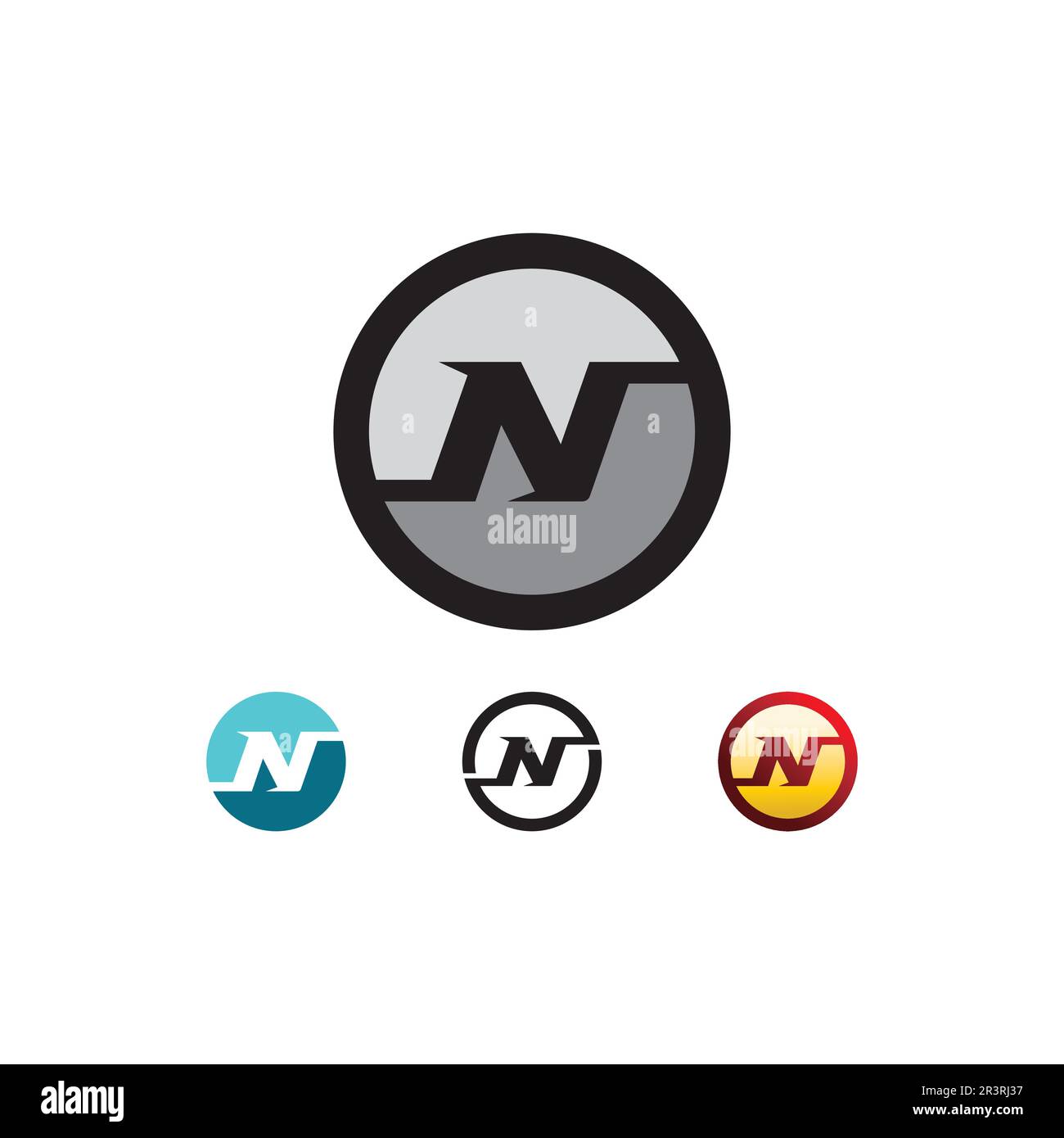 N logo font company logo business and letter initial N design vector ...