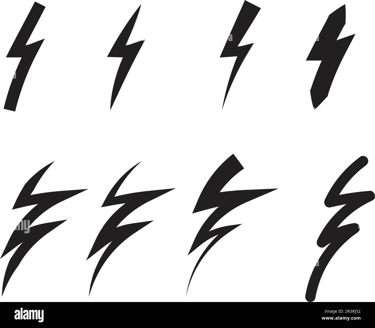 electric Vector lightning icon logo and symbols Stock Vector Image ...