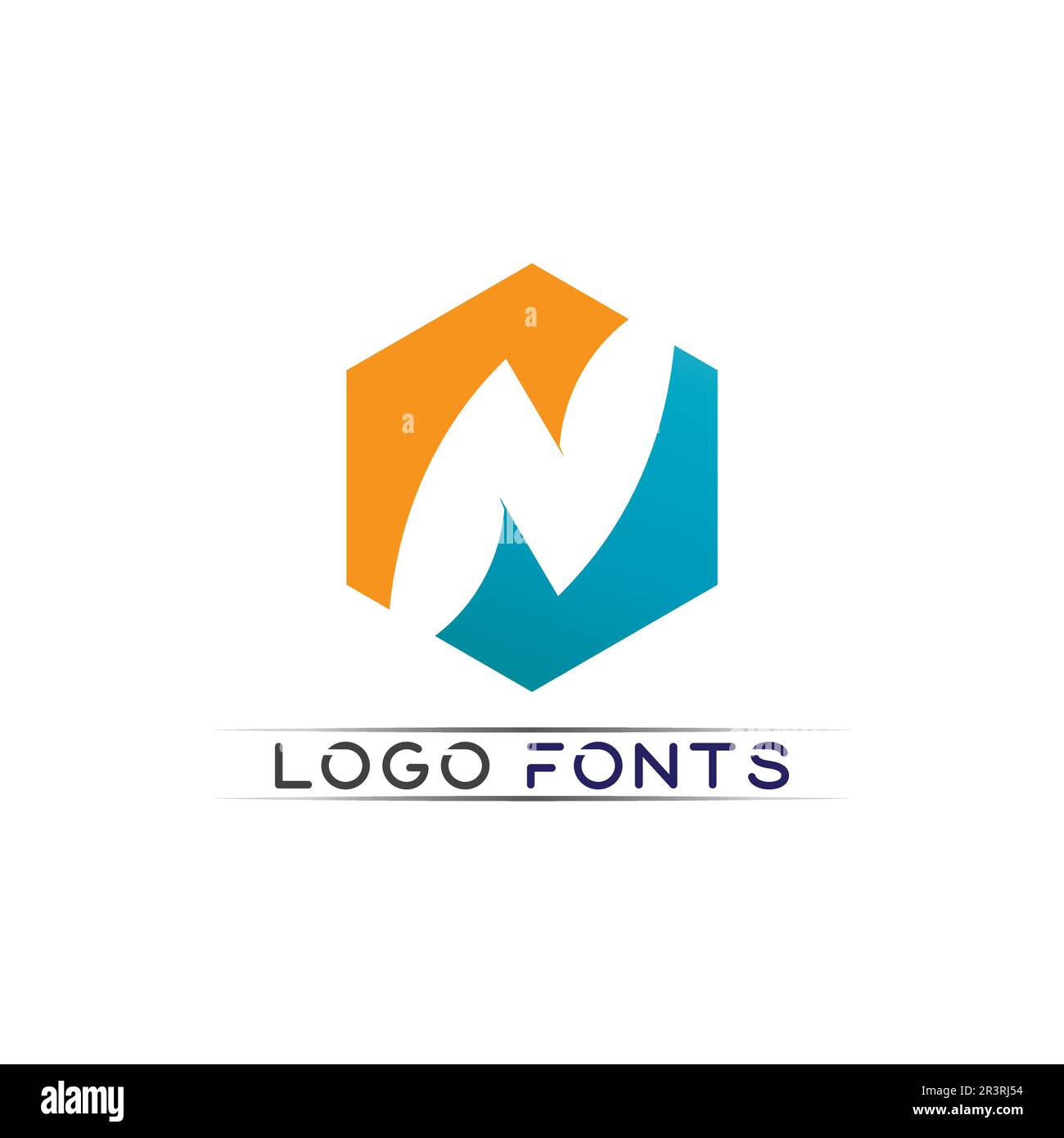 N logo font company logo business and letter initial N design vector ...
