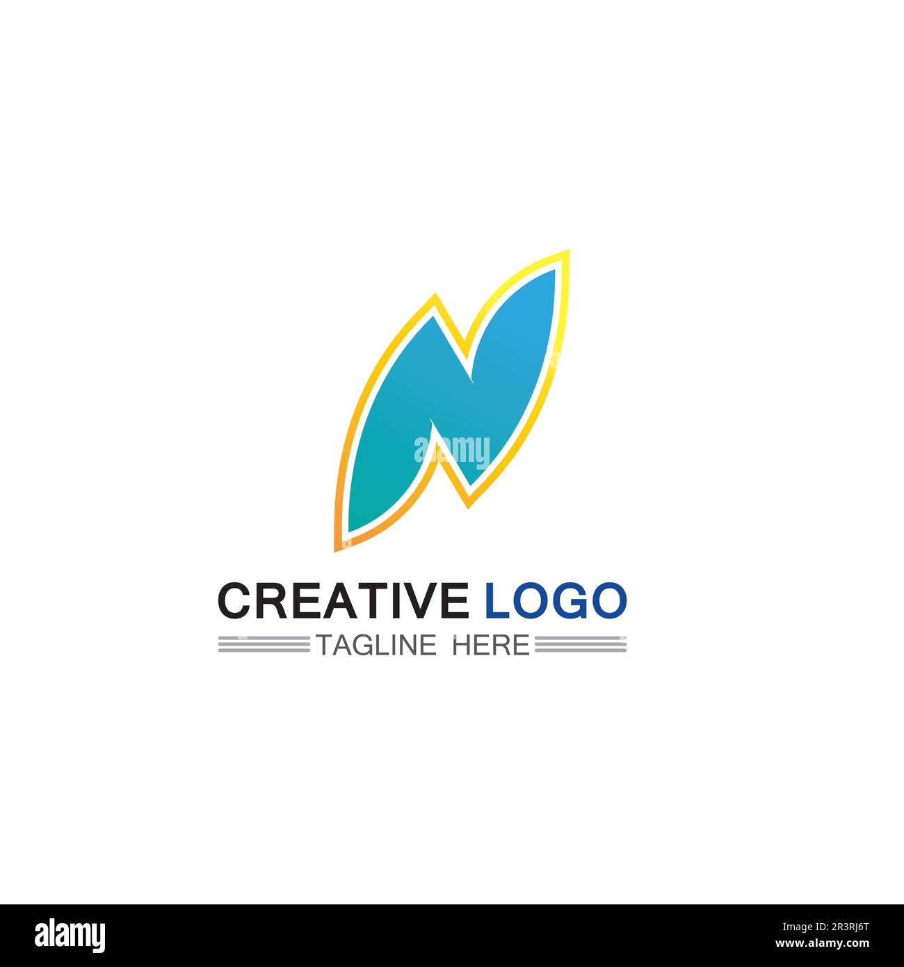 N logo font company logo business and letter initial N design vector ...